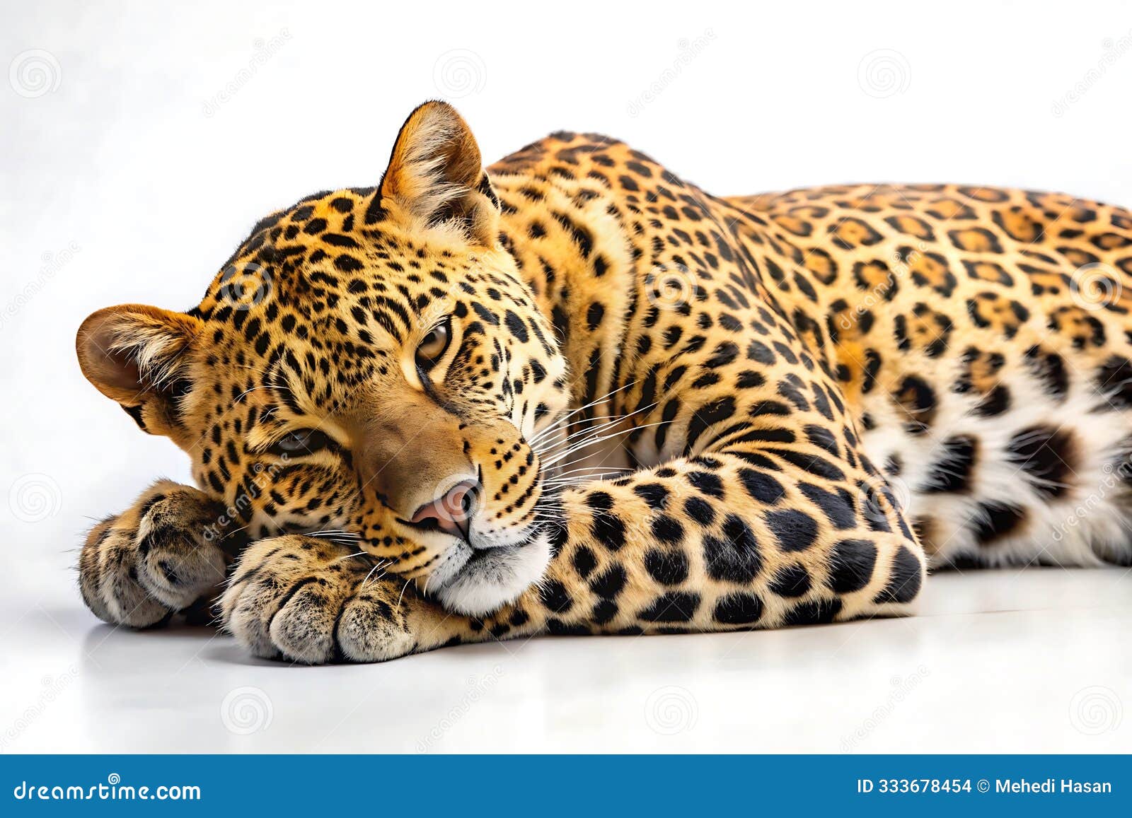 Leopard white background stock photo. Image of horizontal - 333678454
