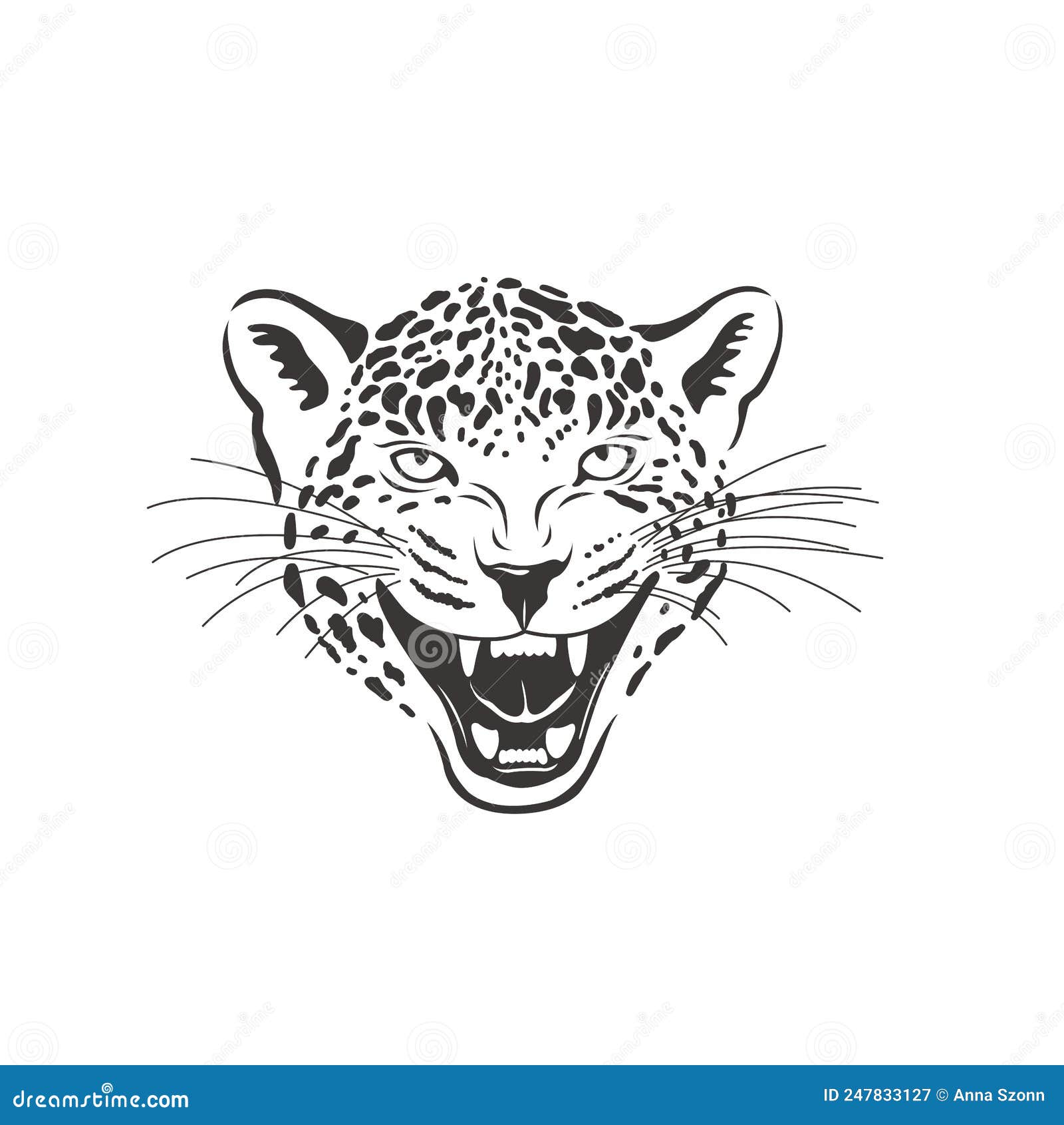Leopard on White Background. Vector . Stock Vector - Illustration of nature, jungle: 247833127