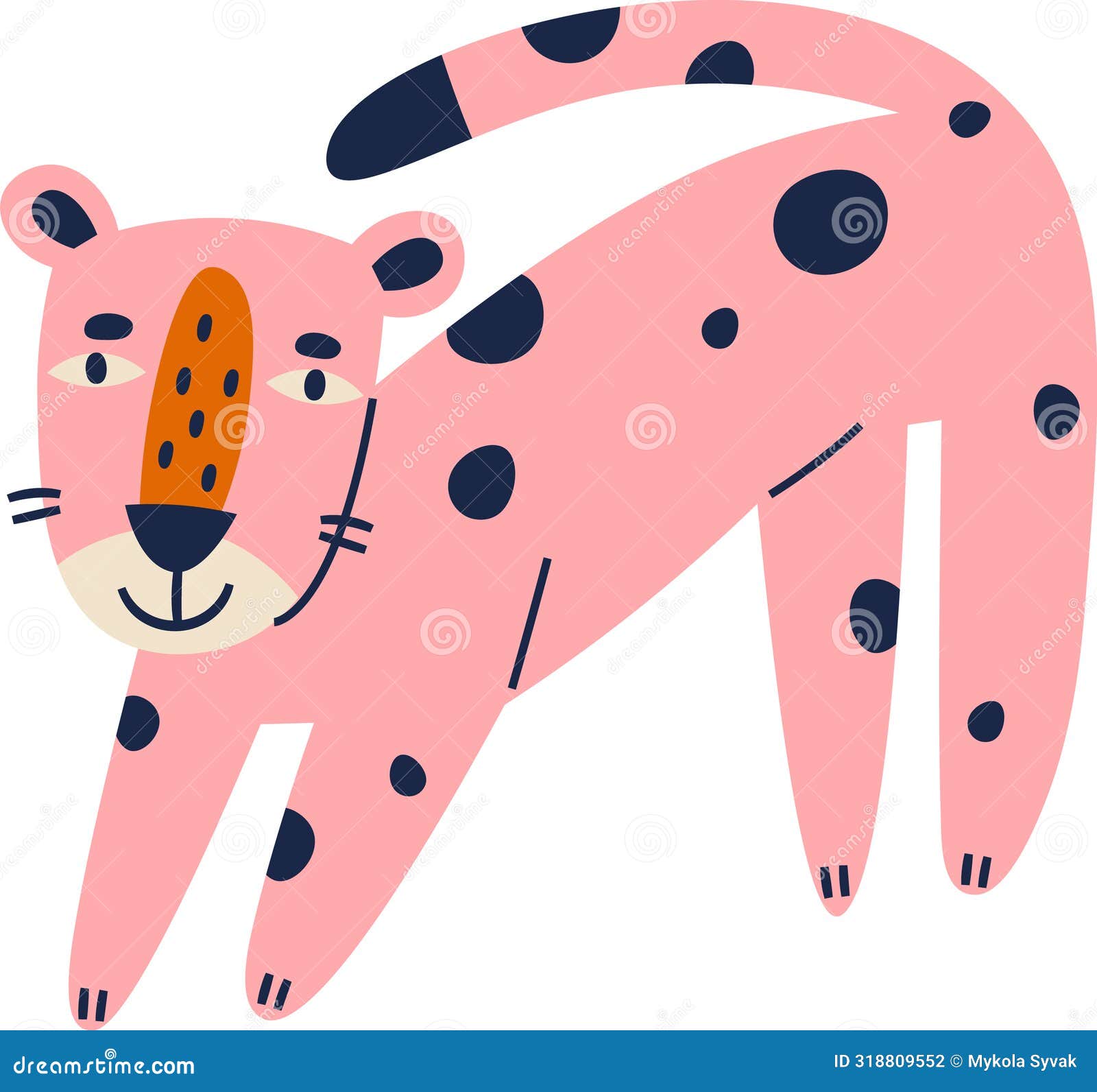 Leopard Wild Cartoon stock vector. Illustration of leopard - 318809552
