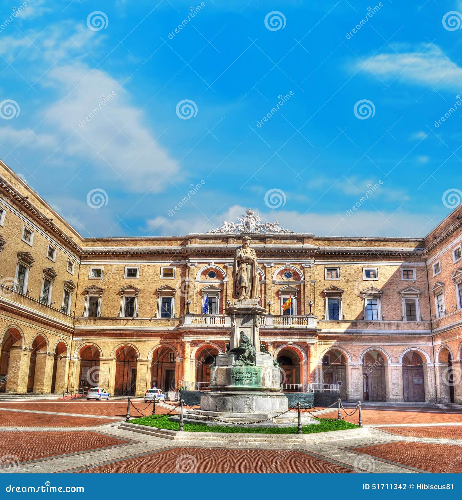 Leopardi Statue in a Square in Recanati Stock Photo - Image of italy ...