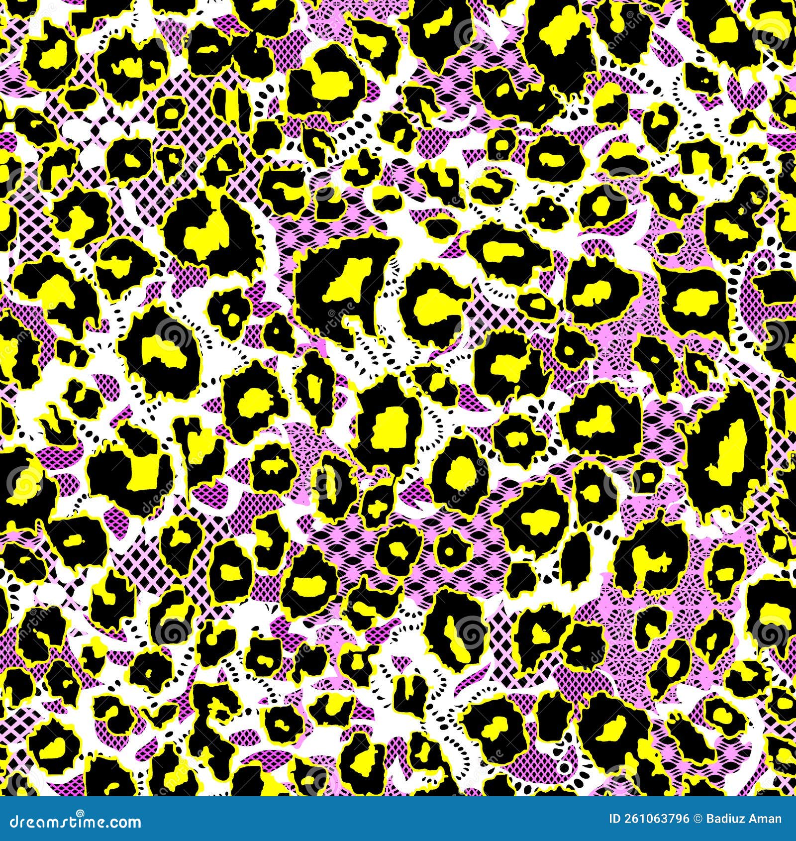 Seamless Geometric Figures Colors Ninety Patterns Leopard Lace Stock ...