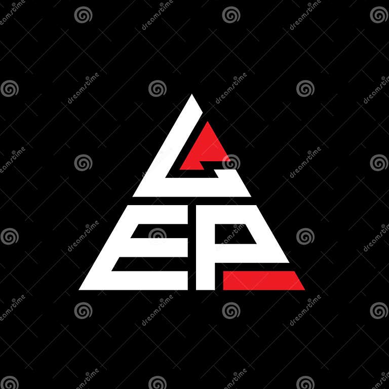 LEP Triangle Letter Logo Design with Triangle Shape. LEP Triangle Logo ...