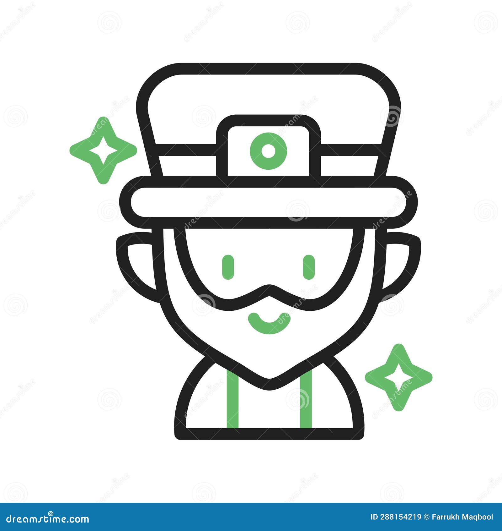 Leprechaun Icon Image. stock vector. Illustration of icon - 288154219