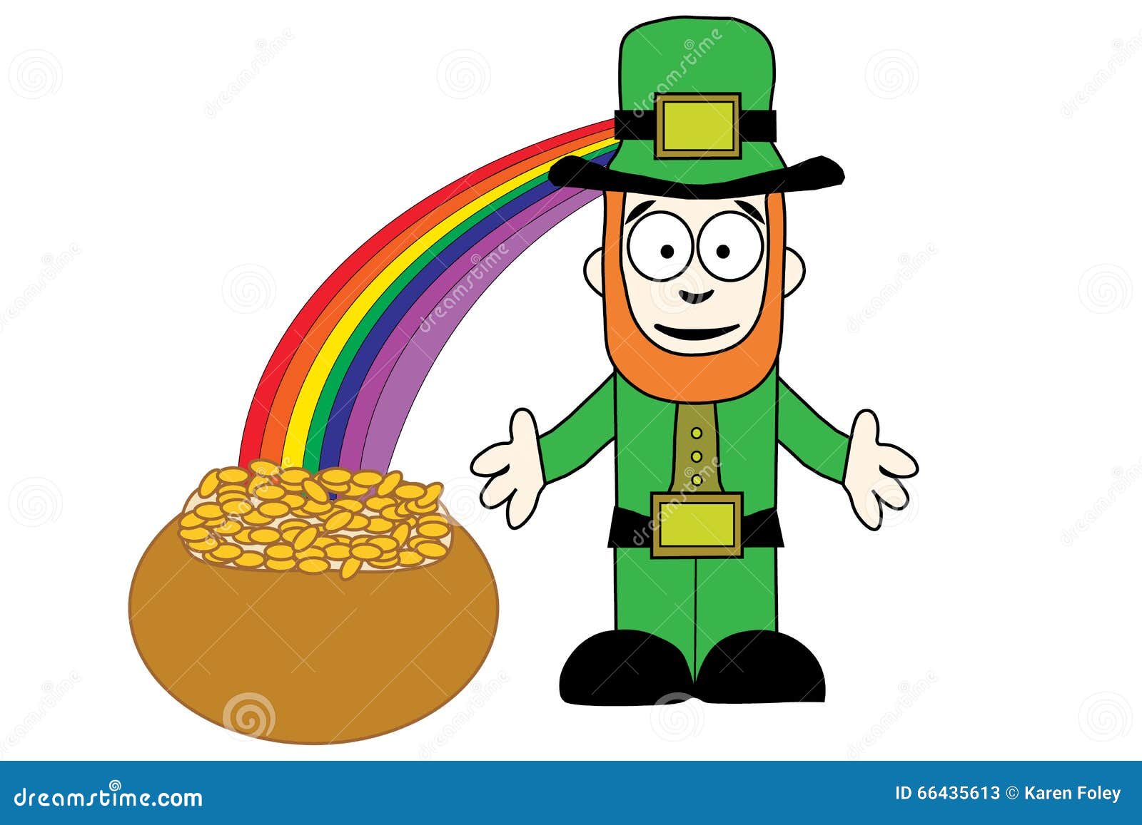 Rainbow Pot Of Gold Leprechaun