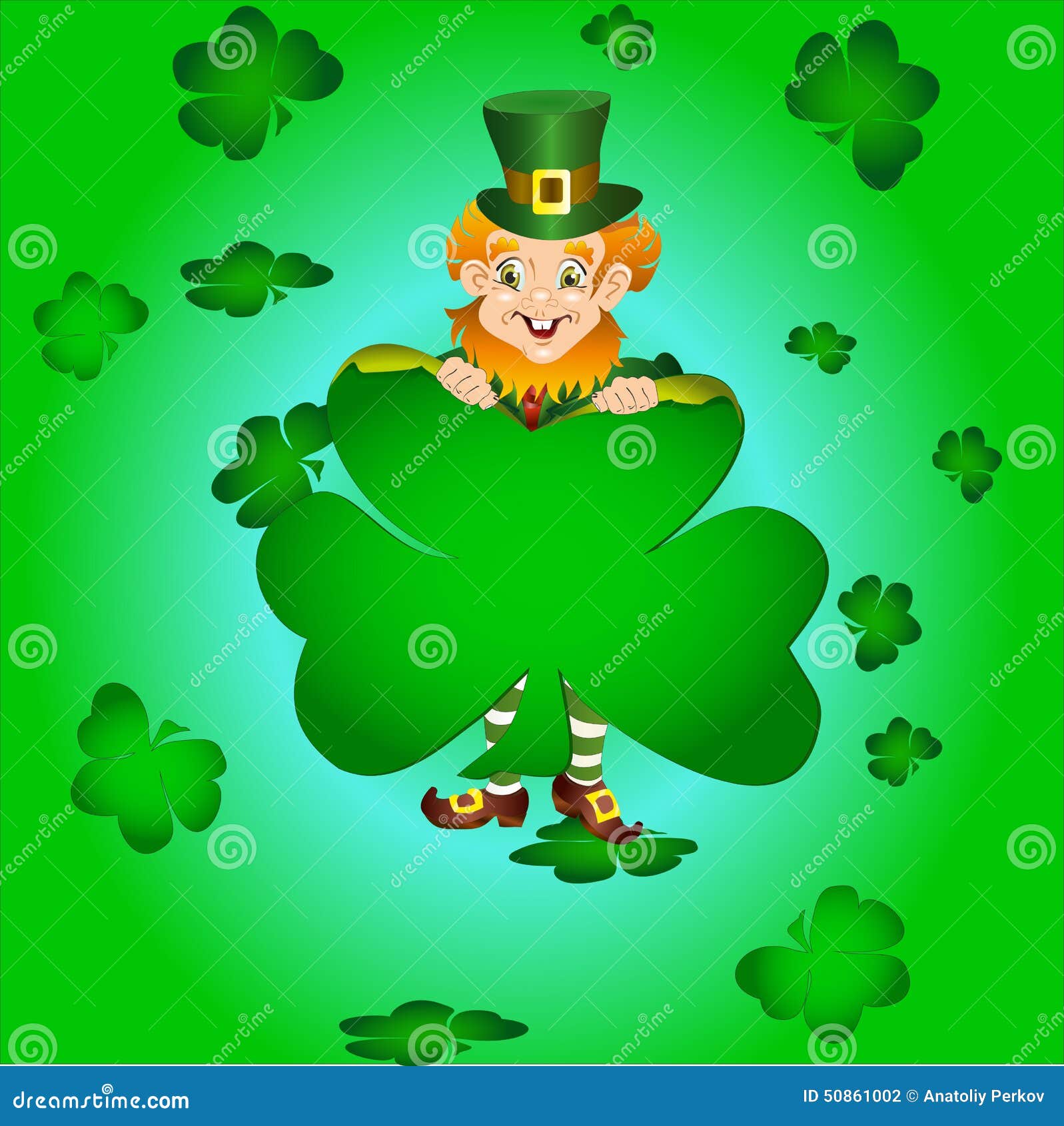 Lepricon illustrazione di stock. Illustrazione di sorridere - 50861002