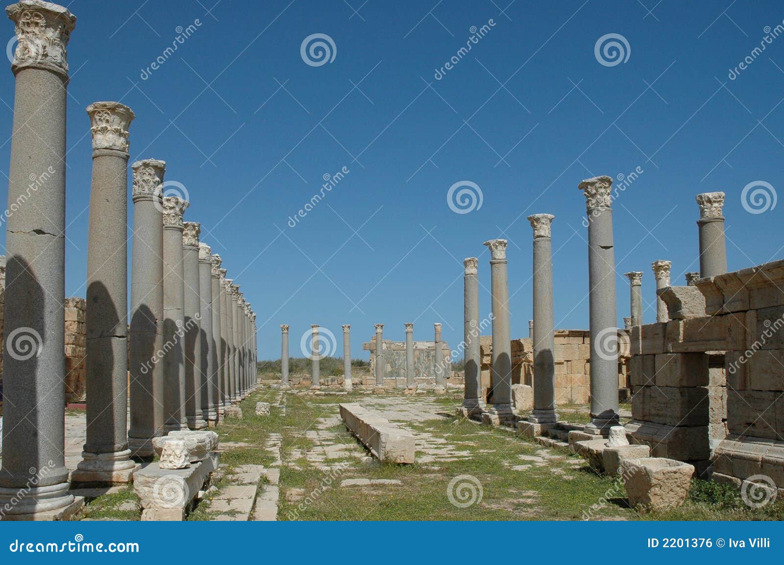 Leptis Magna stock photo. Image of decorative, attractions - 2201376