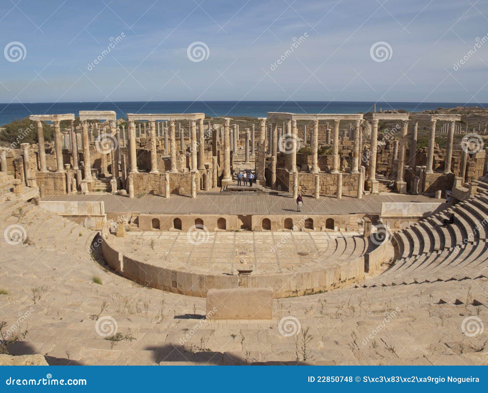 Leptis Magna theater stock photo. Image of arab, roman - 22850748