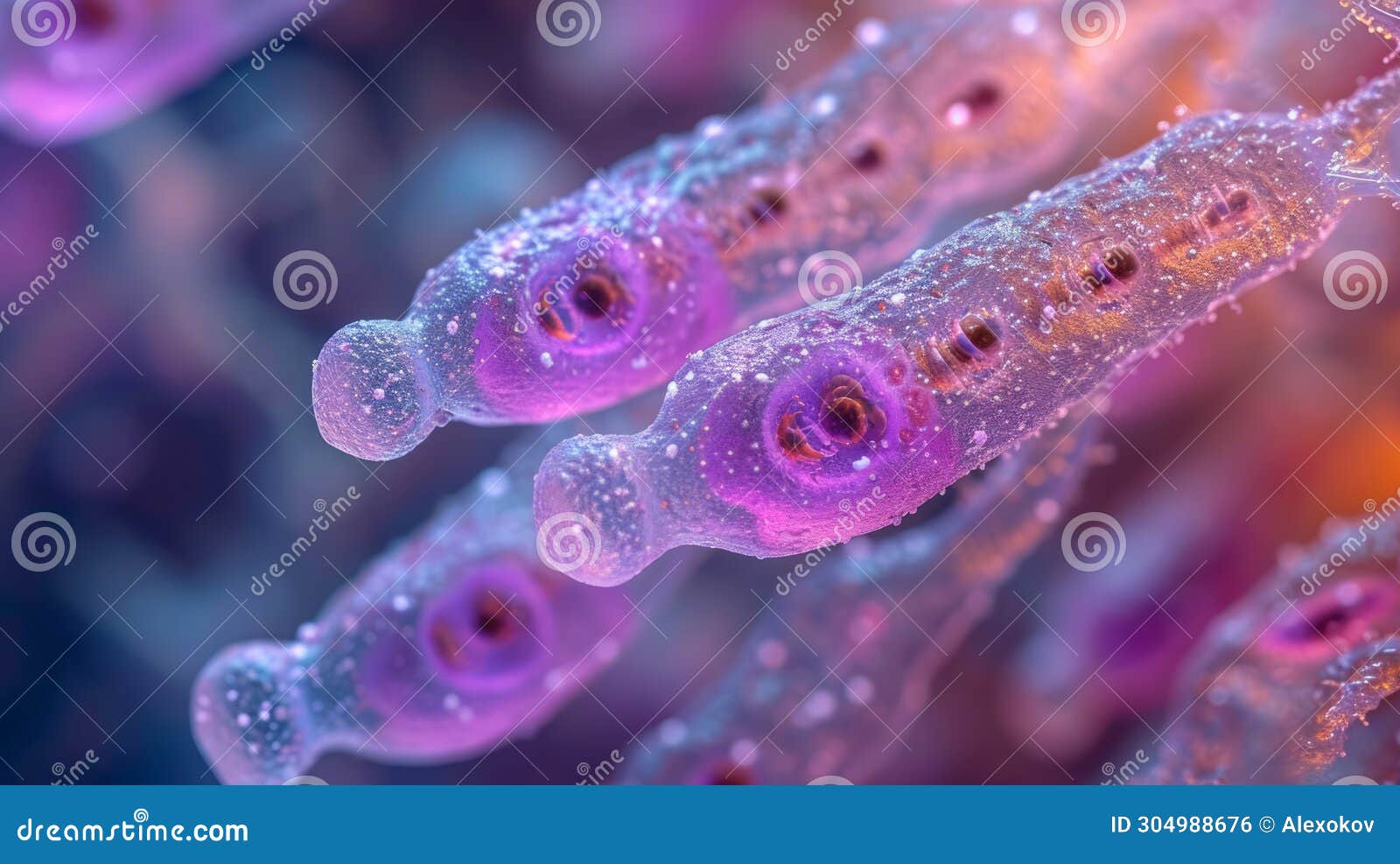 Leptospirosis Bacteria Under A Microscope AI Generated Stock ...