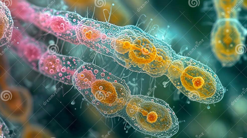 Leptospirosis Bacteria Under a Microscope AI Generated Stock ...