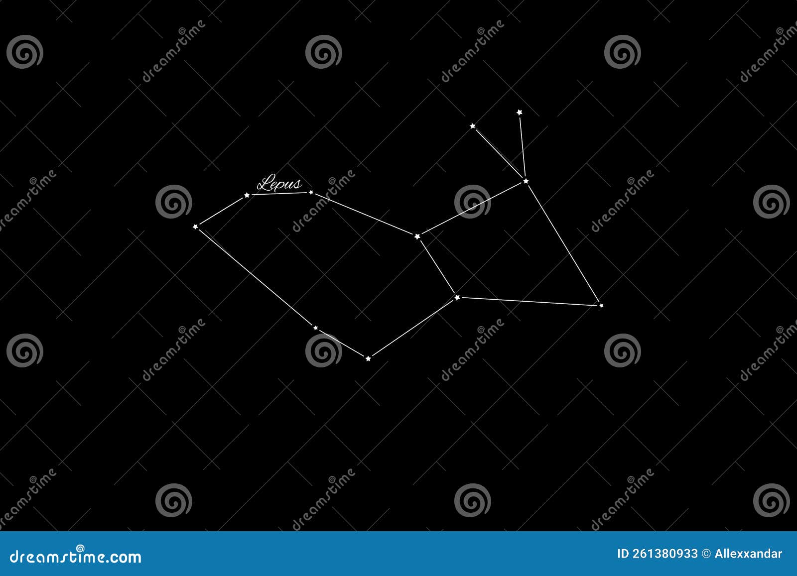 Lepus Constellation, Cluster of Stars, Hare Constellation Stock Image ...