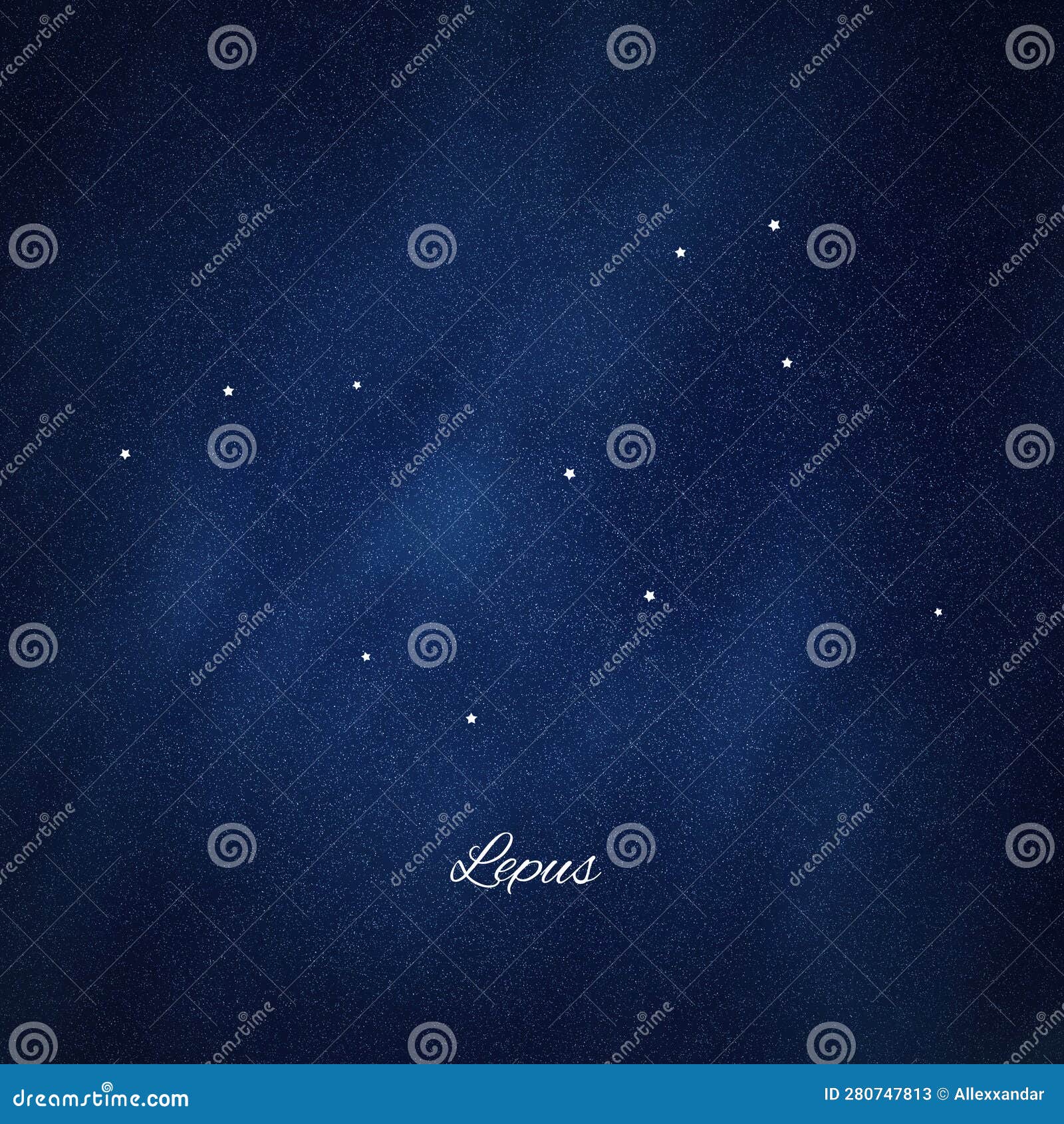 Lepus Constellation, Cluster of Stars, Hare Constellation Stock Image ...