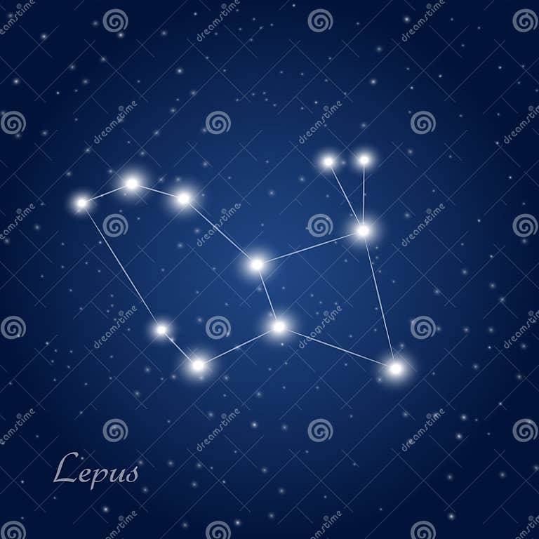 Lepus constellation stock vector. Illustration of sparkle - 61717293