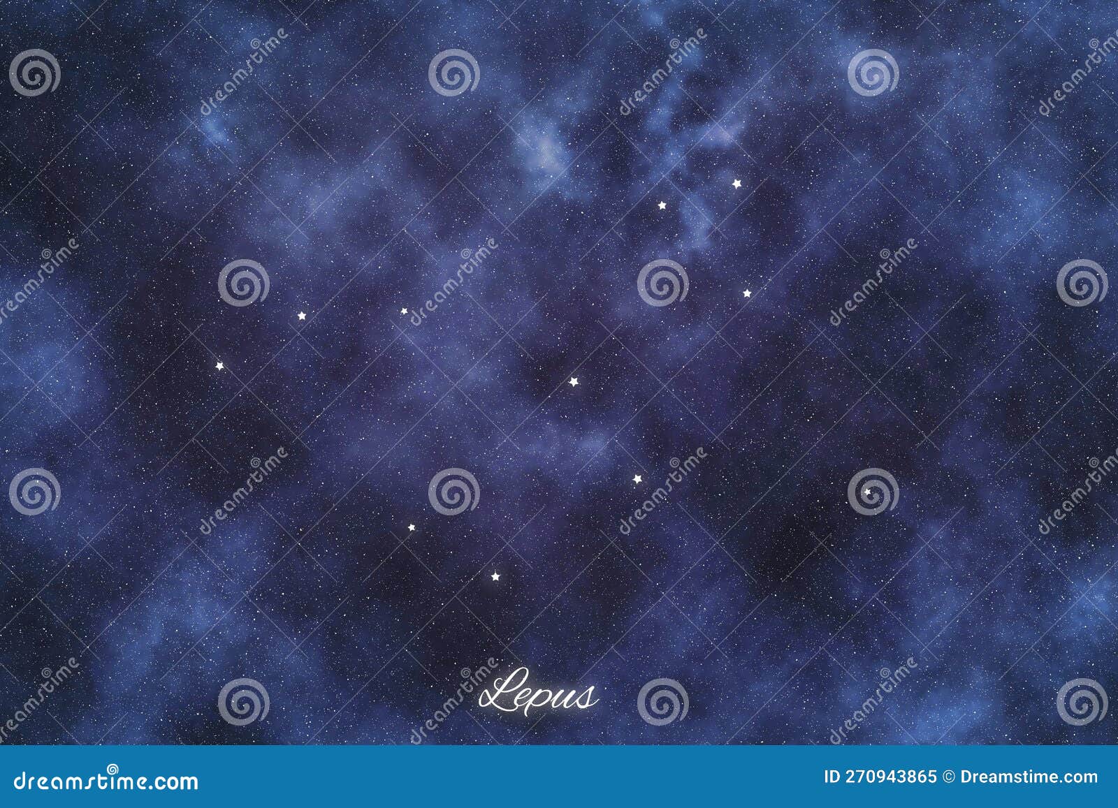 Lepus Star Constellation, Brightest Stars, Hare Constellation Stock ...