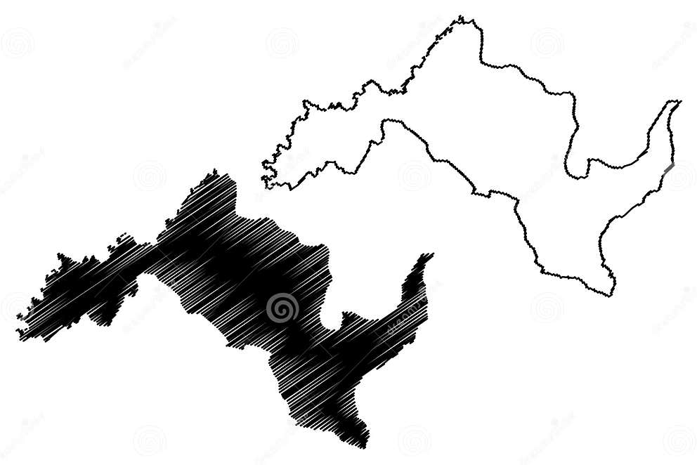 Leribe District Districts of Lesotho, Kingdom of Lesotho Map Vector ...
