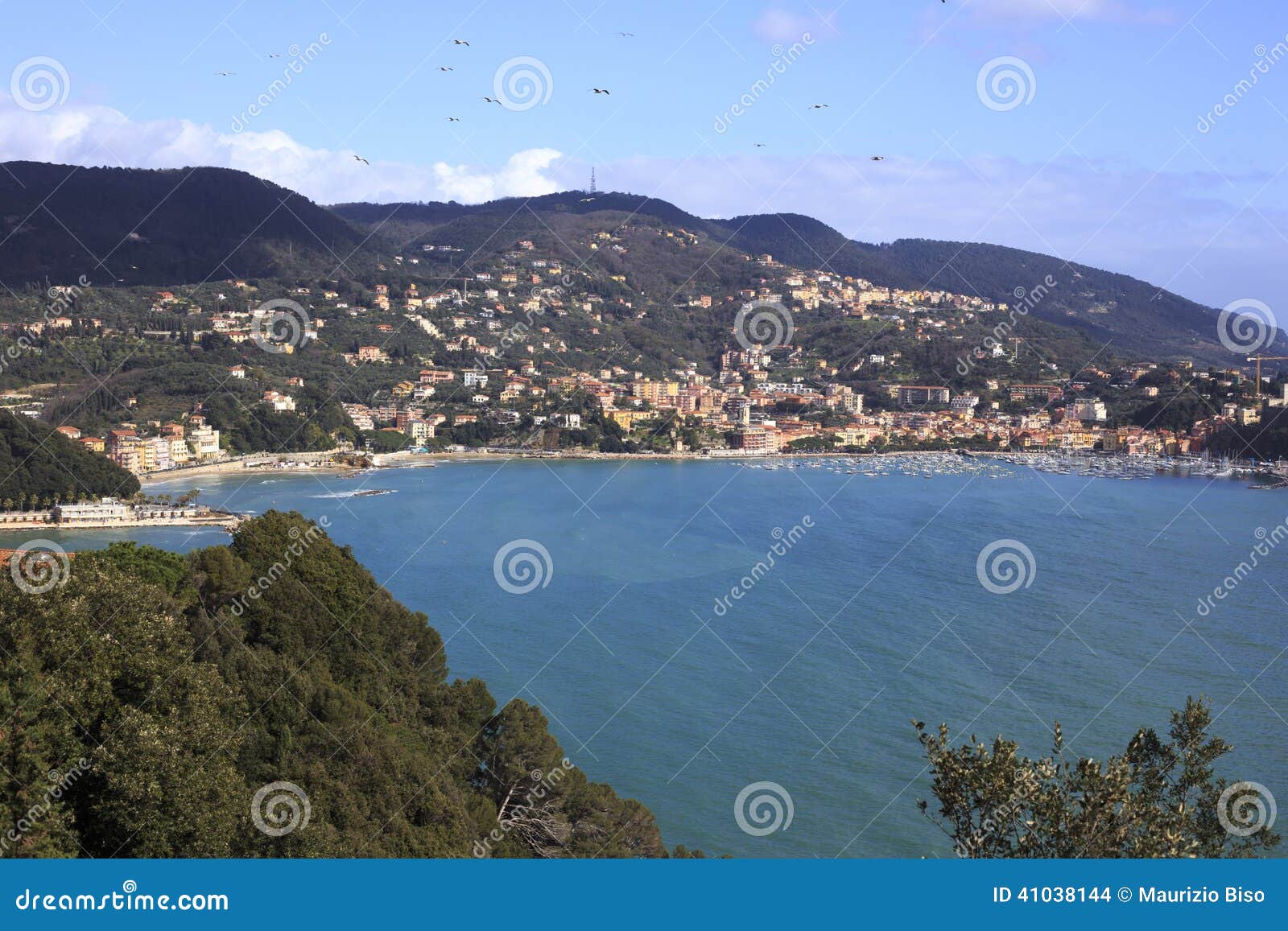Lerici - Liguria panorama stock photo. Image of celebrations - 41038144