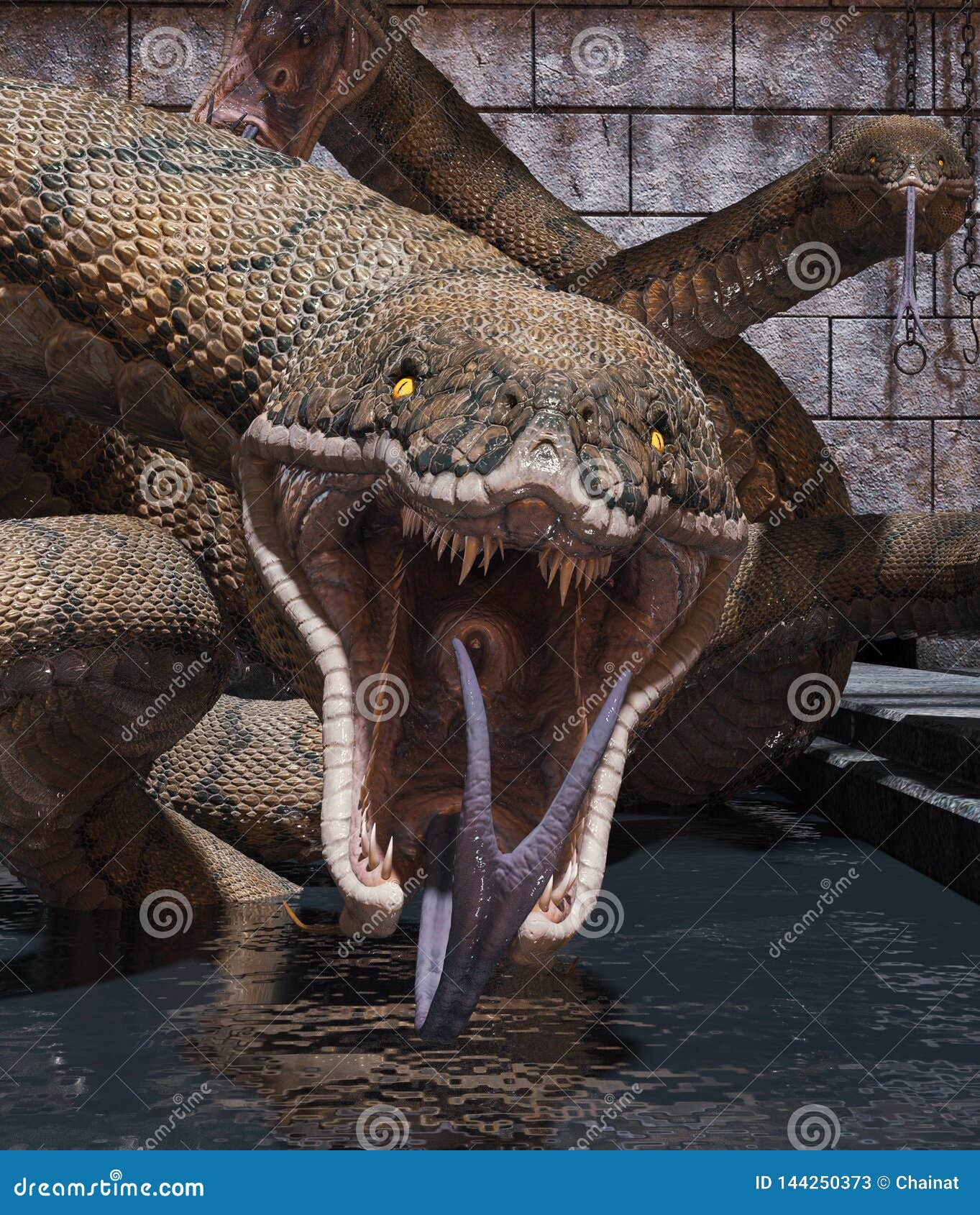 Lernaean Hydra`s Tank Please Keep Out Stock Illustration - Illustration ...