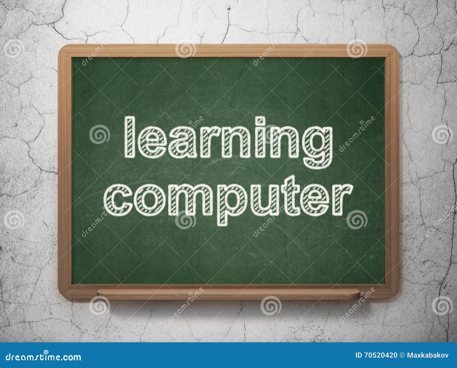 Lernkonzept: Lernen Des Computers Auf Tafelhintergrund Stock Abbildung ...