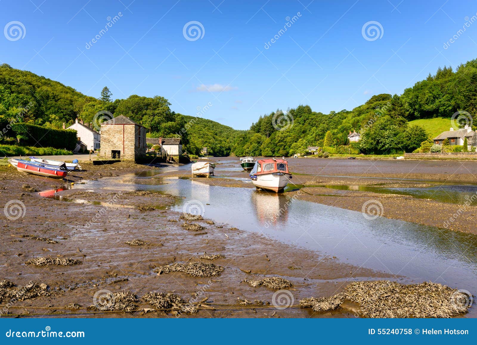 Lerryn in Cornwall stock photo. Image of europe, pretty - 55240758
