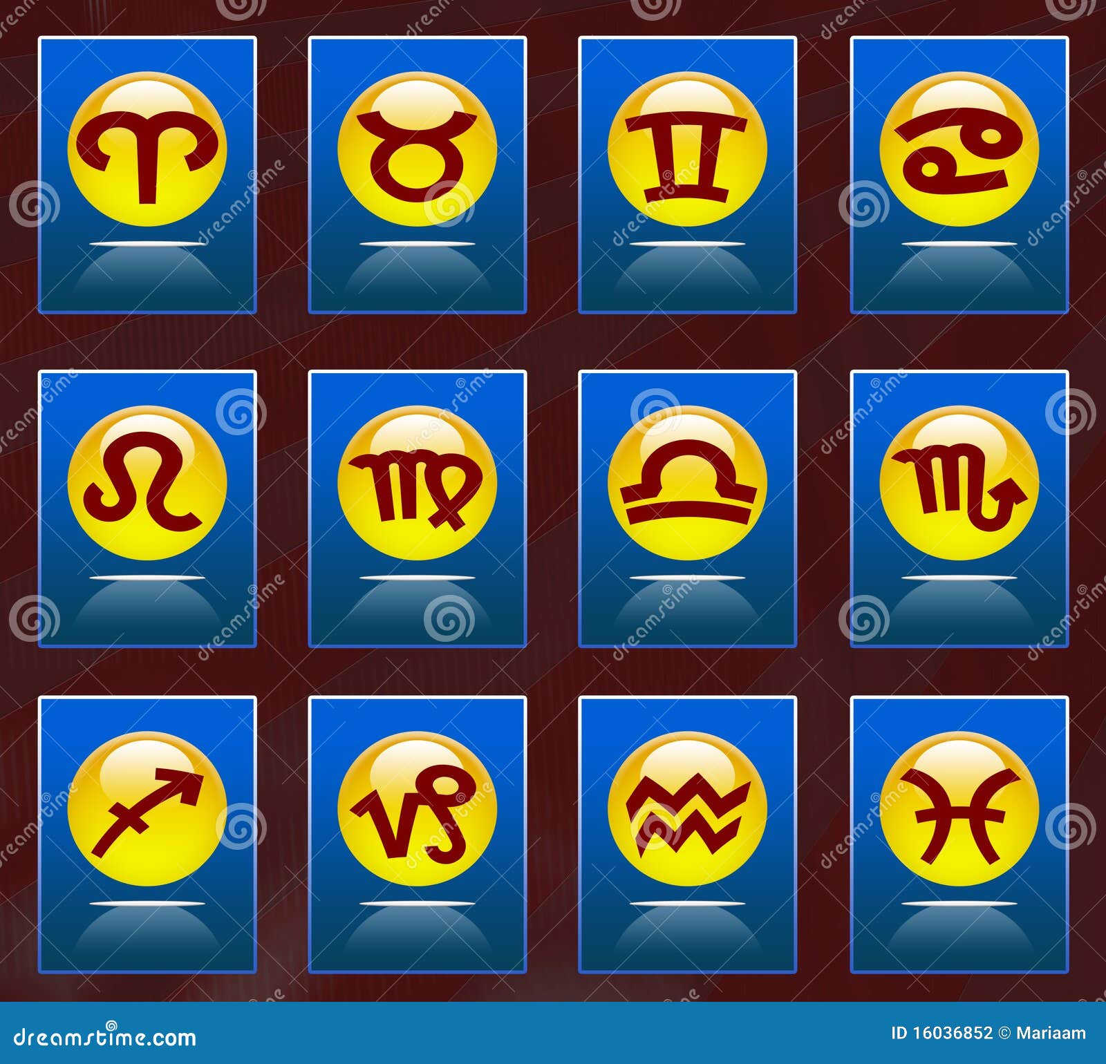 Les 12 signes du zodiaque illustration stock. Illustration du future ...