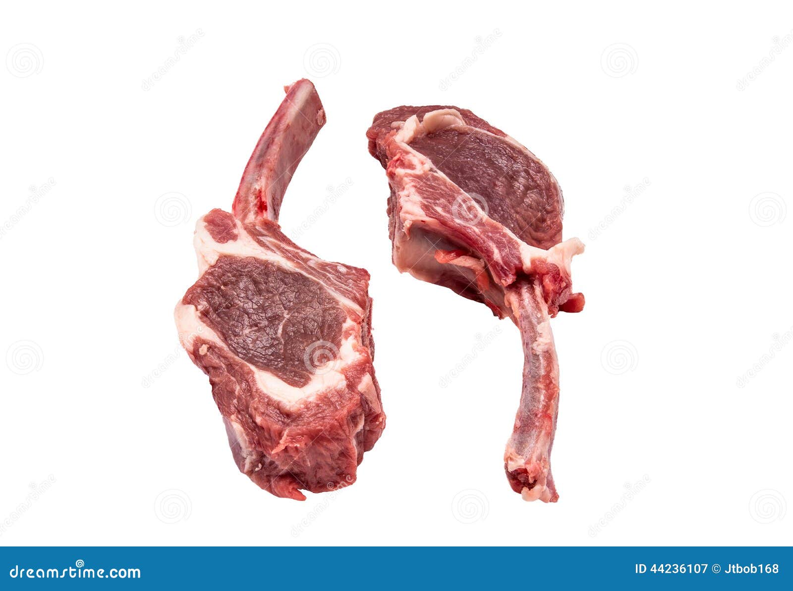 Les Côtelettes Agnellent Cru Image stock - Image du isolement, bifteck ...