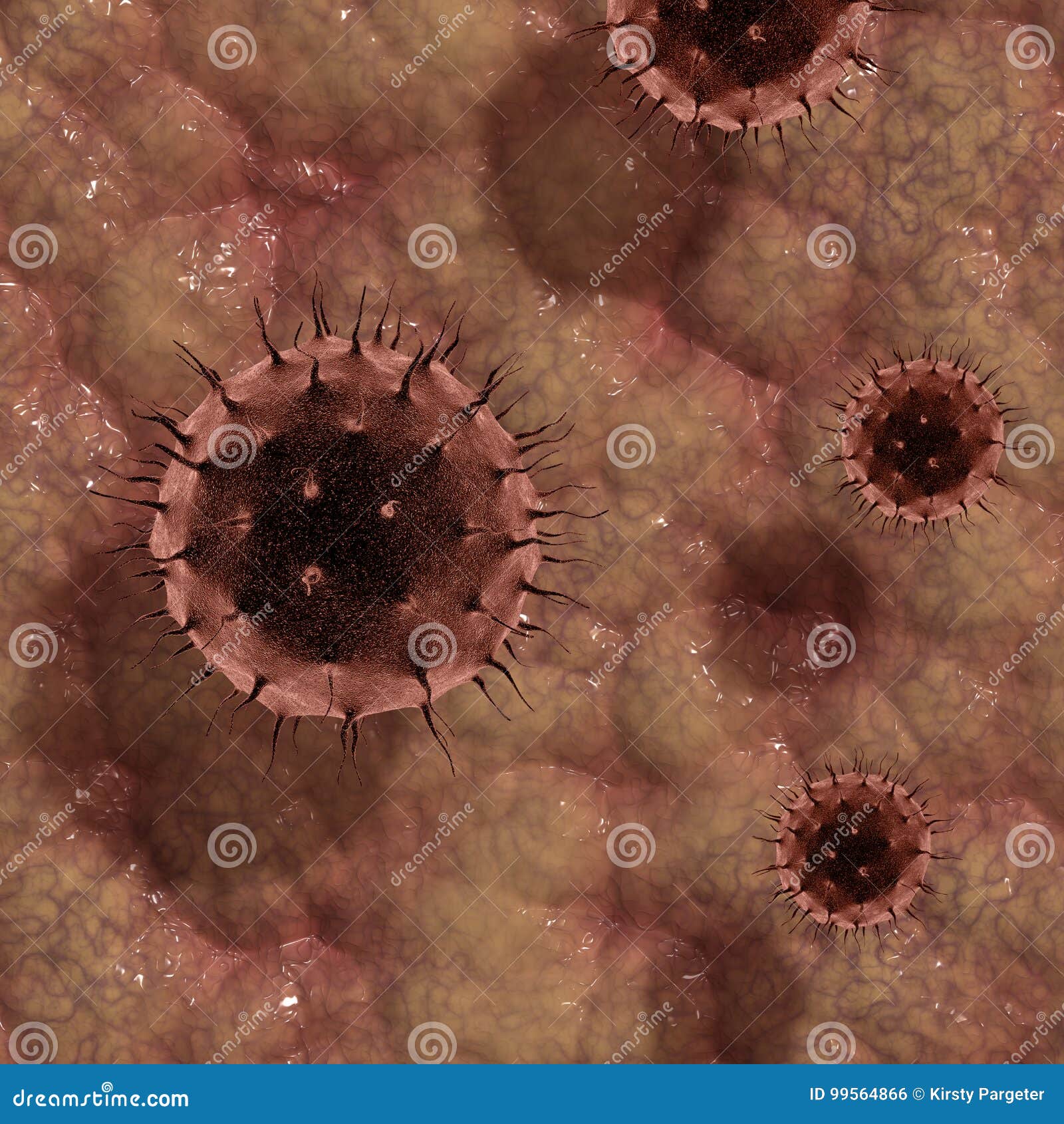 Les Cellules Du Virus 3D Sur La Peau Aiment La Texture Illustration ...