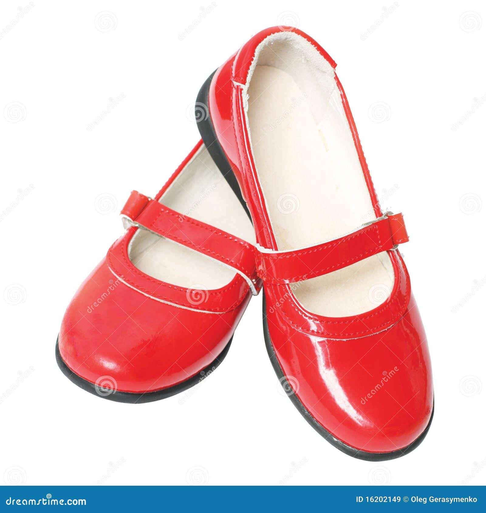 Les Chaussures Vernies Des Enfants Rouges Image stock - Image du ...