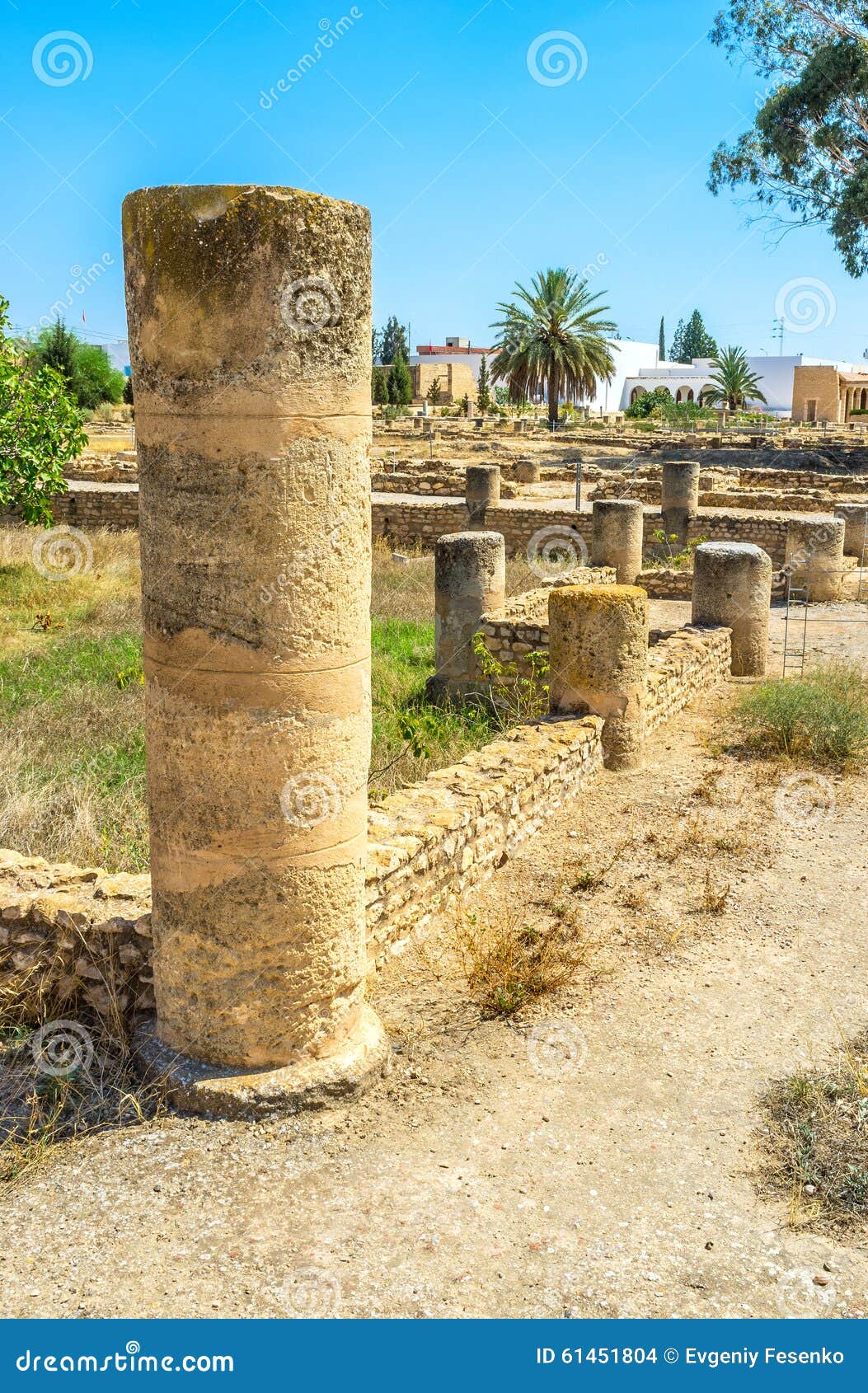 Les colonnes en pierre photo stock. Image of placer, romain - 61451804