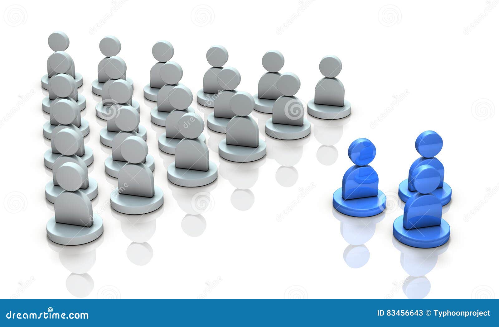 Les Deux Groupes Sont En Conflit Illustration Stock - Illustration du ...