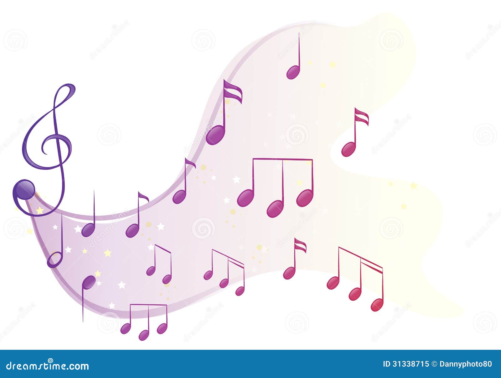 Les Différentes Notes Musicales Illustration de Vecteur - Illustration ...