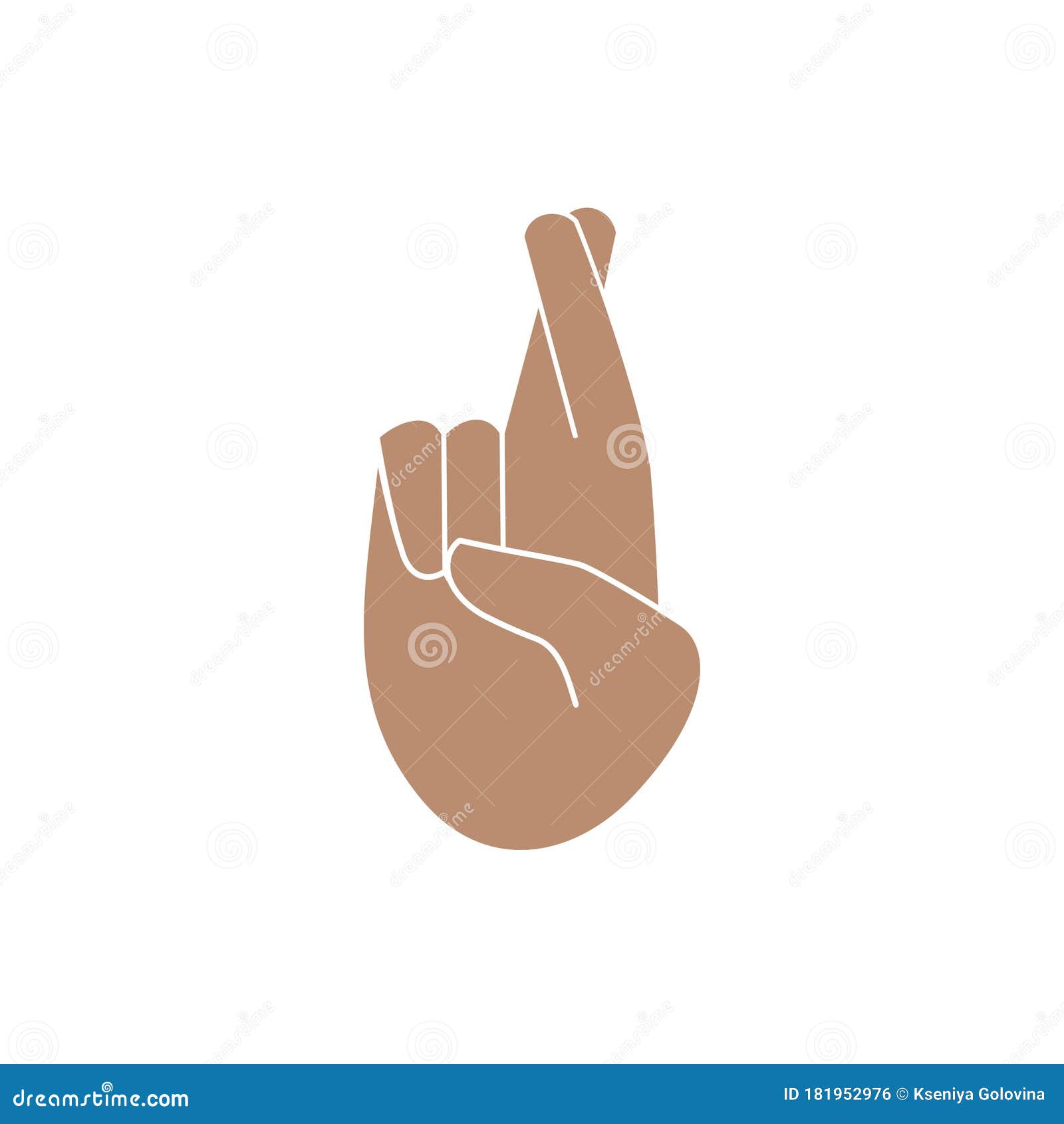 Les Emojis De Geste De Mains Ont Croisé Les Doigts Illustration De