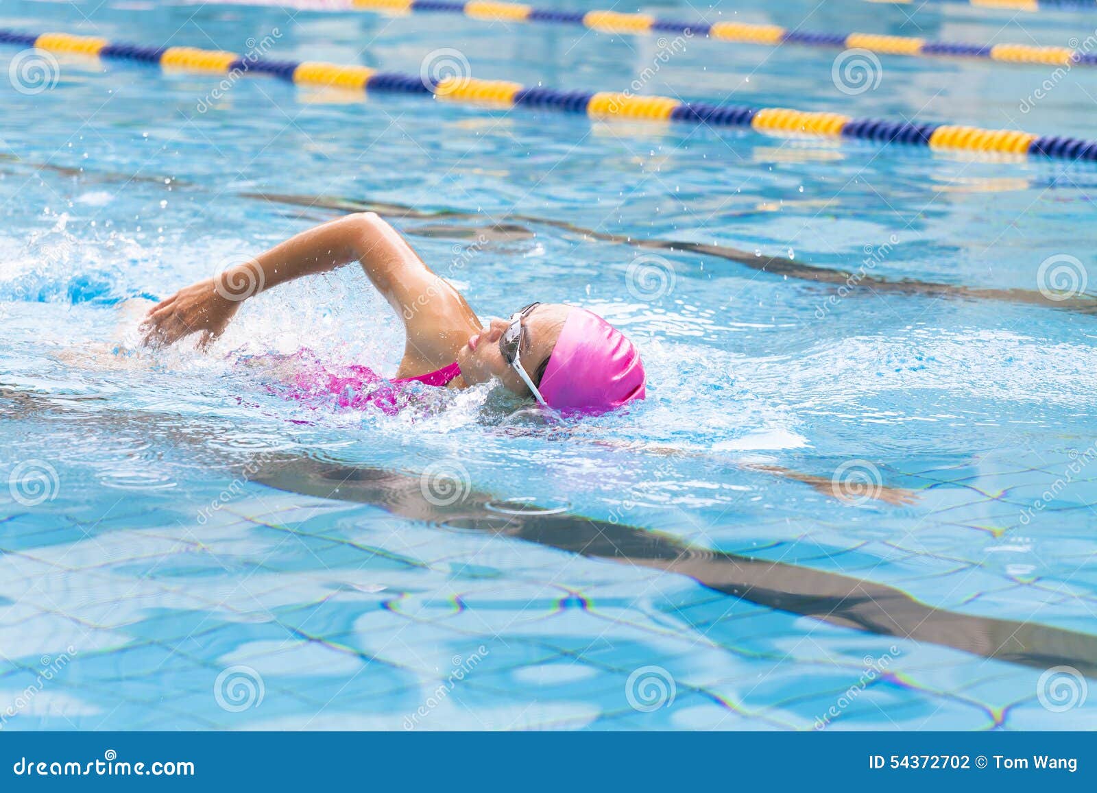 Les Femmes Nage Dans La Piscine Photo stock - Image du athlète ...
