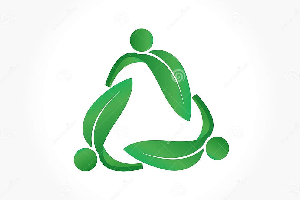 Les Feuilles De Logo Recyclent Limage Vectorielle De Symboles