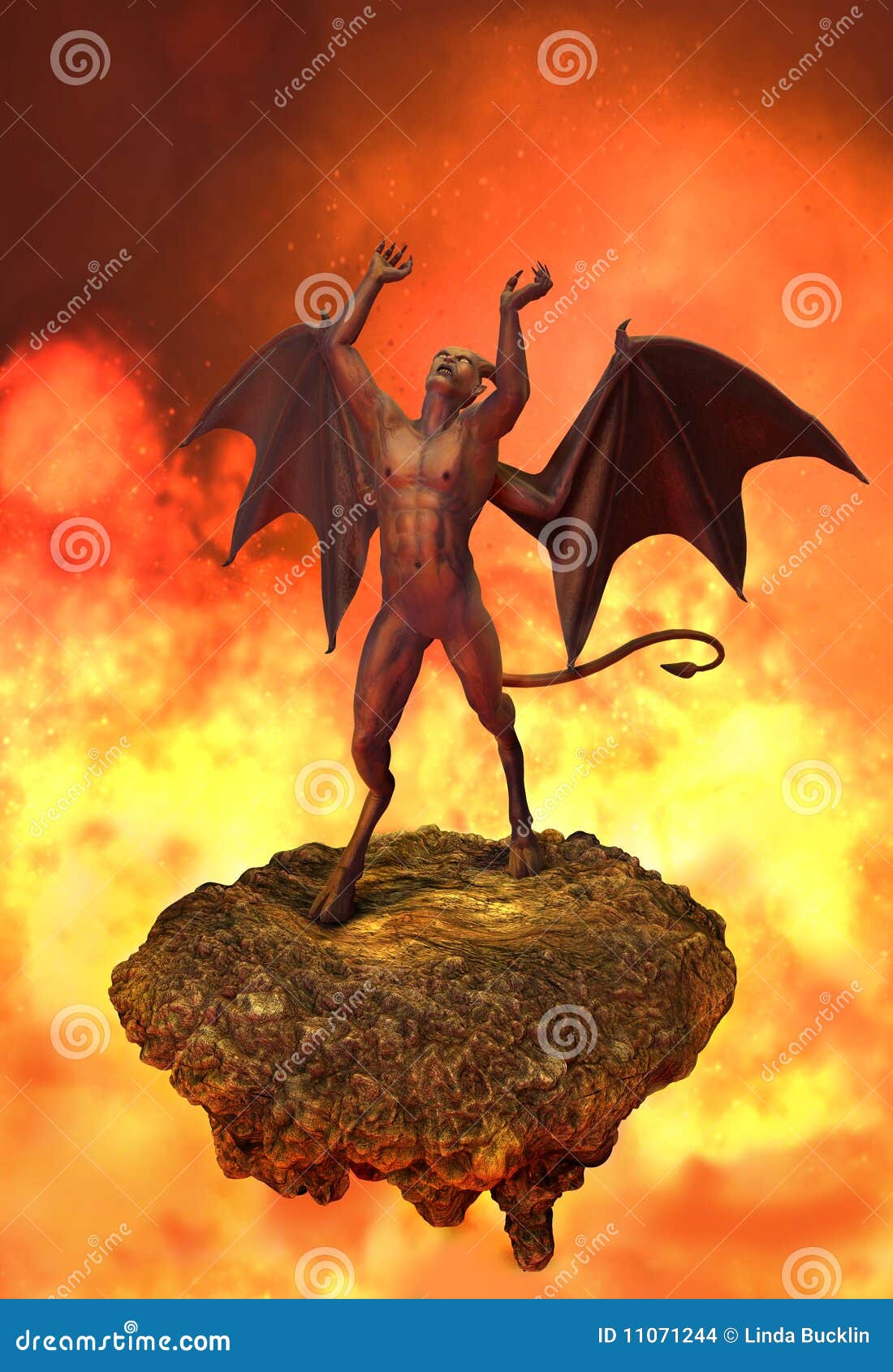 Les Fureurs De Diable Dans L'enfer Illustration Stock - Illustration du ...