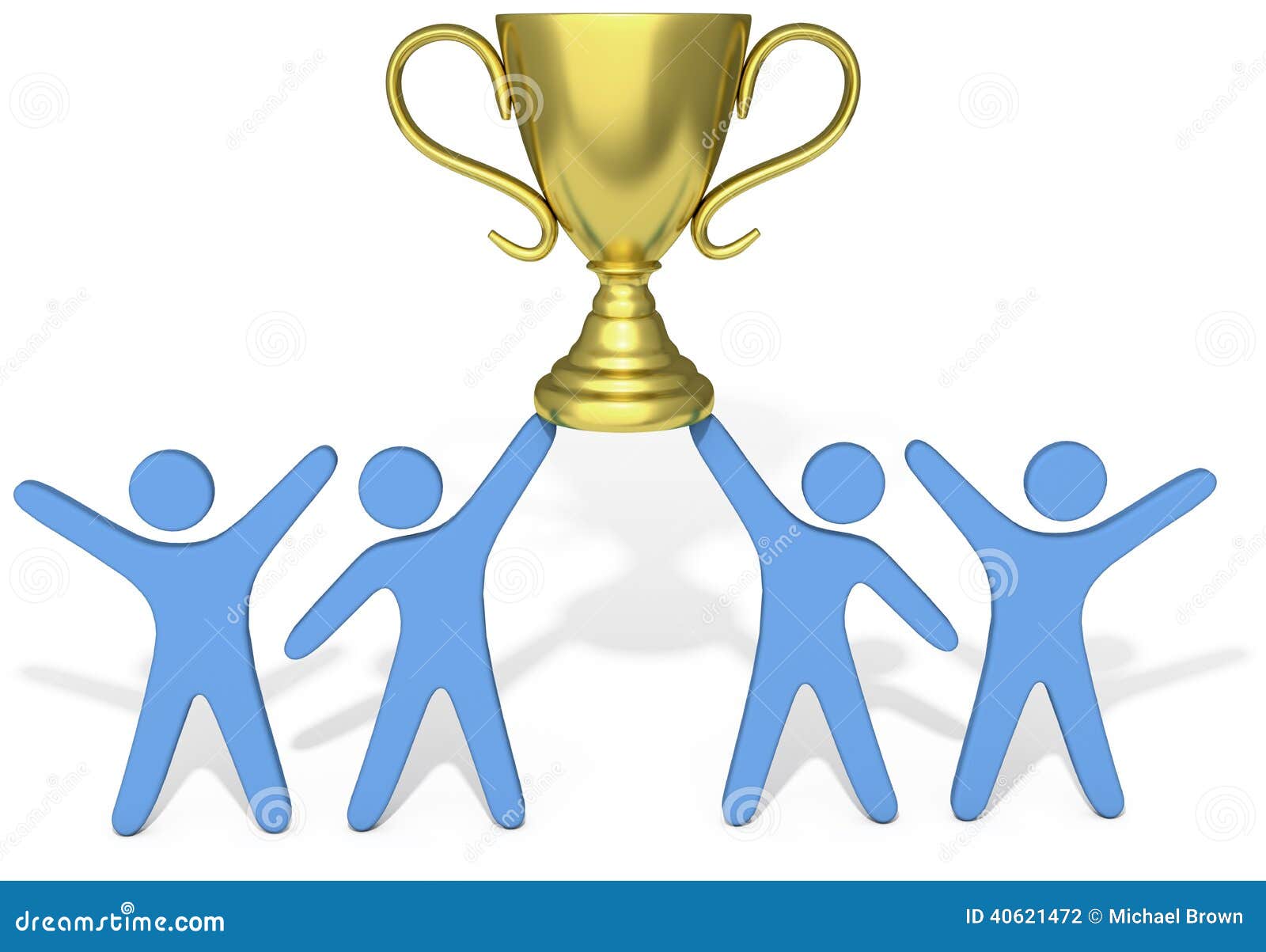 Les Gens Célèbrent Le Trophée De Victoire D'effort D'équipe ... Les Gens Célèbrent Le Trophée De Victoire D'effort D'équipe ...