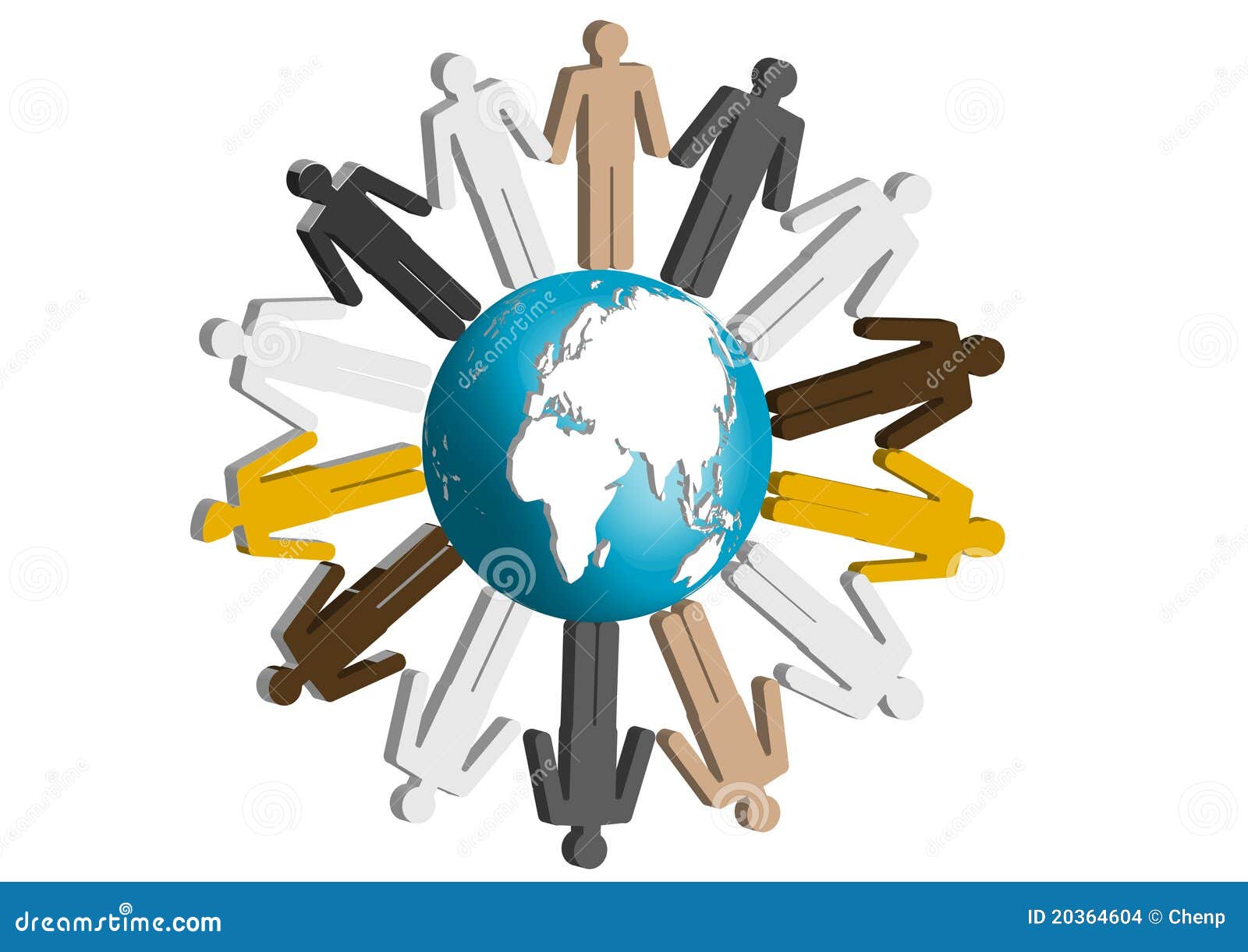 Les Gens Dans Le Monde Ensemble Illustration de Vecteur - Illustration ...