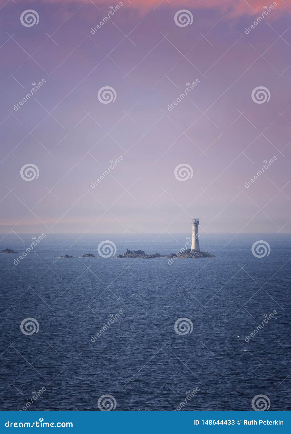 Lighthouse in Guernsey stock image. Image of tourism - 148644433