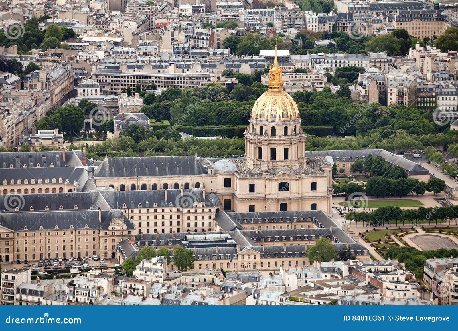 Les Invalides Parigi immagine stock. Immagine di icona - 84810361