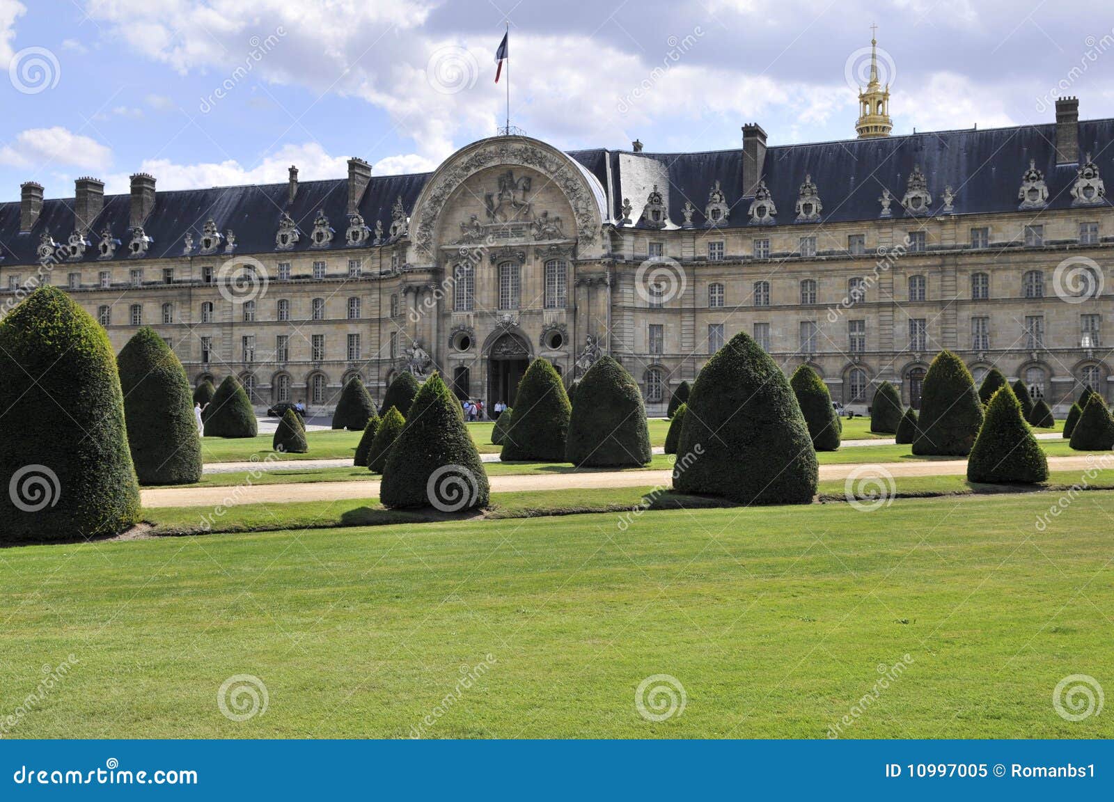 Les Invalides Park stock image. Image of tourism, destination - 10997005