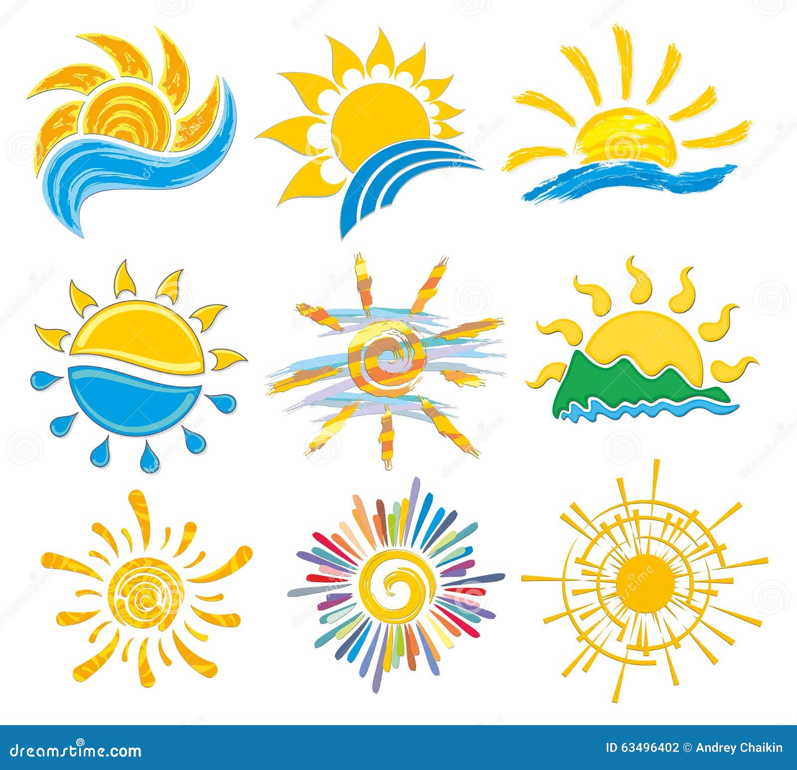 Les Logos Exposent Au Soleil Et Mer Illustration de Vecteur ...