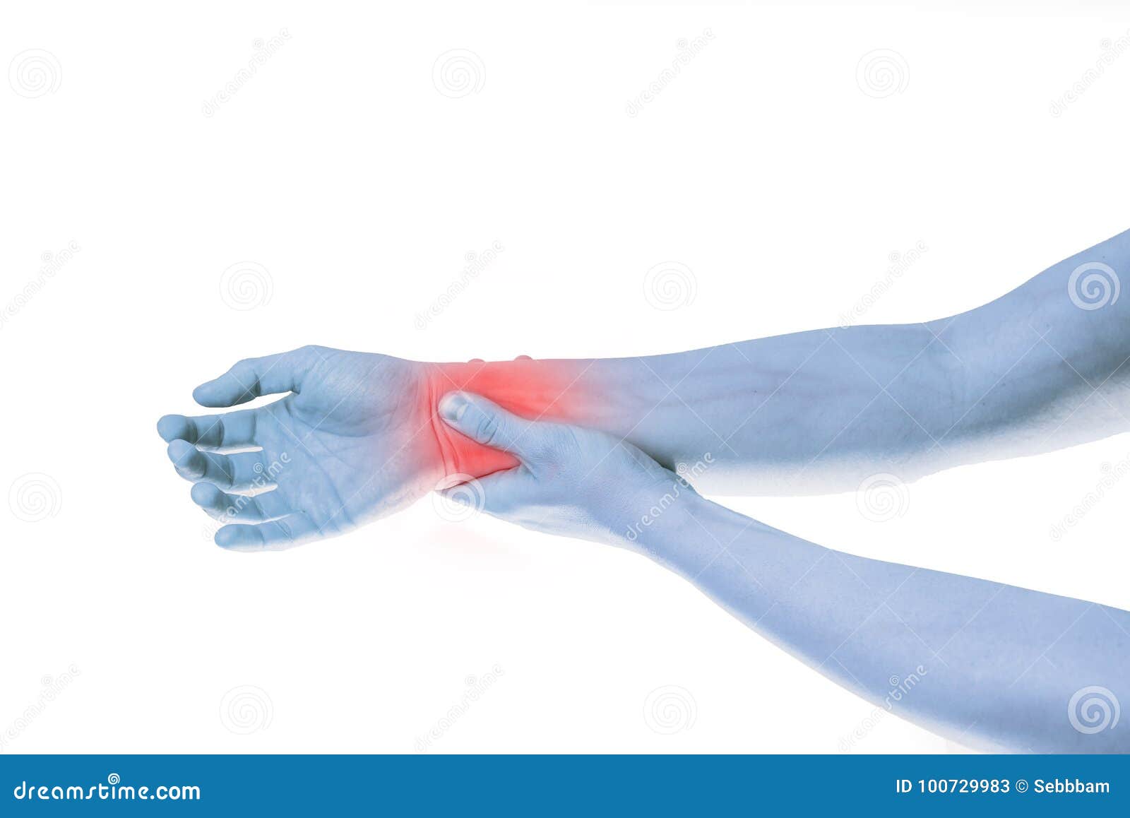 Les Mains Indiquent La Douleur De Poignet Image stock - Image du ...
