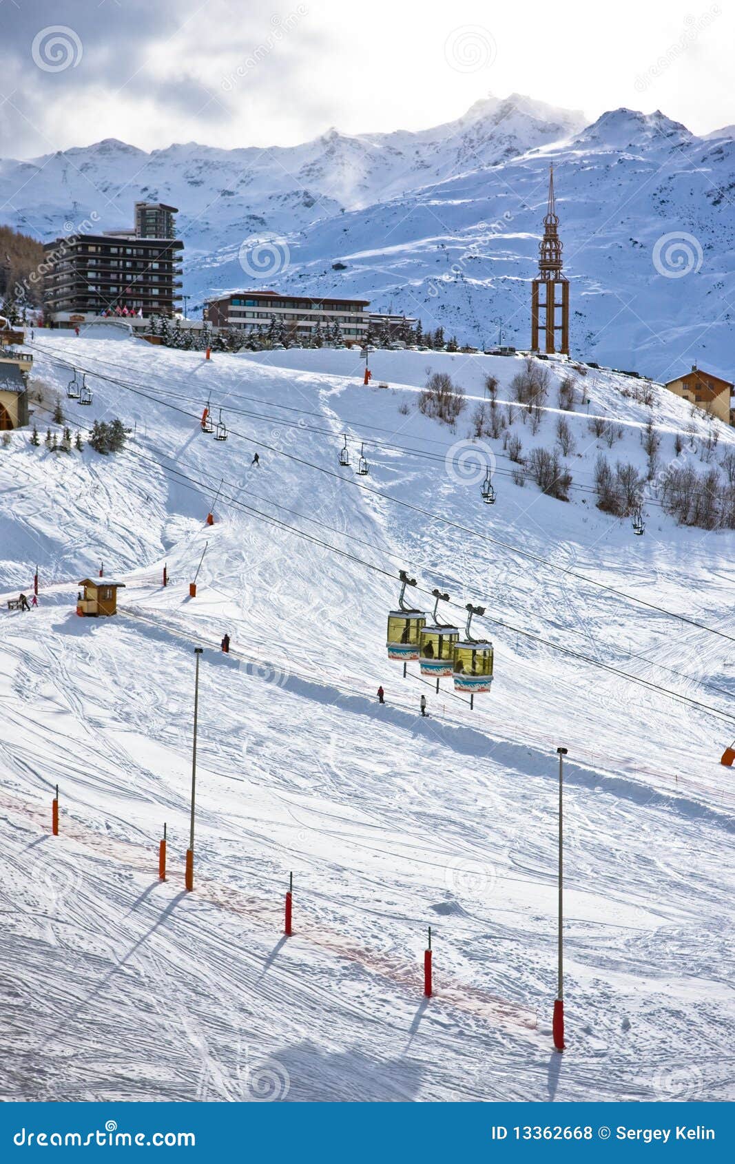 Les Menuires landscape stock photo. Image of panorama - 13362668