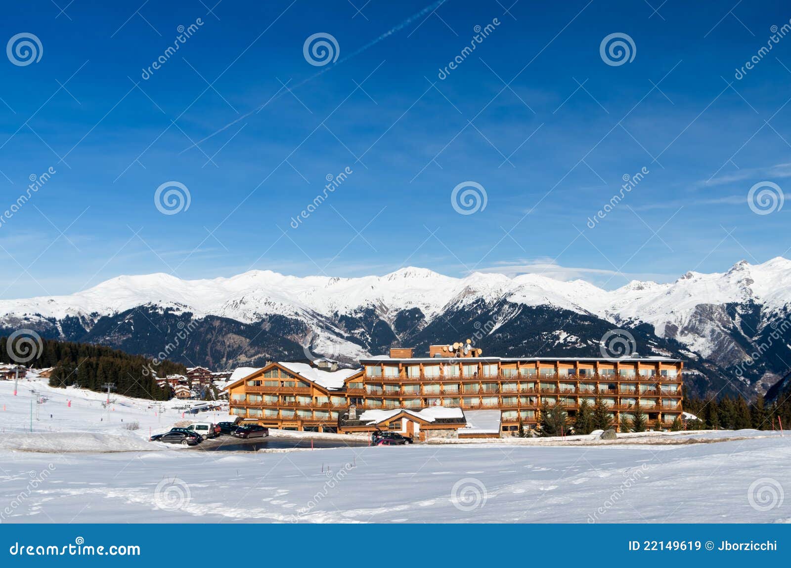 Les Menuires ski resort stock image. Image of cool, chairlift - 22149619