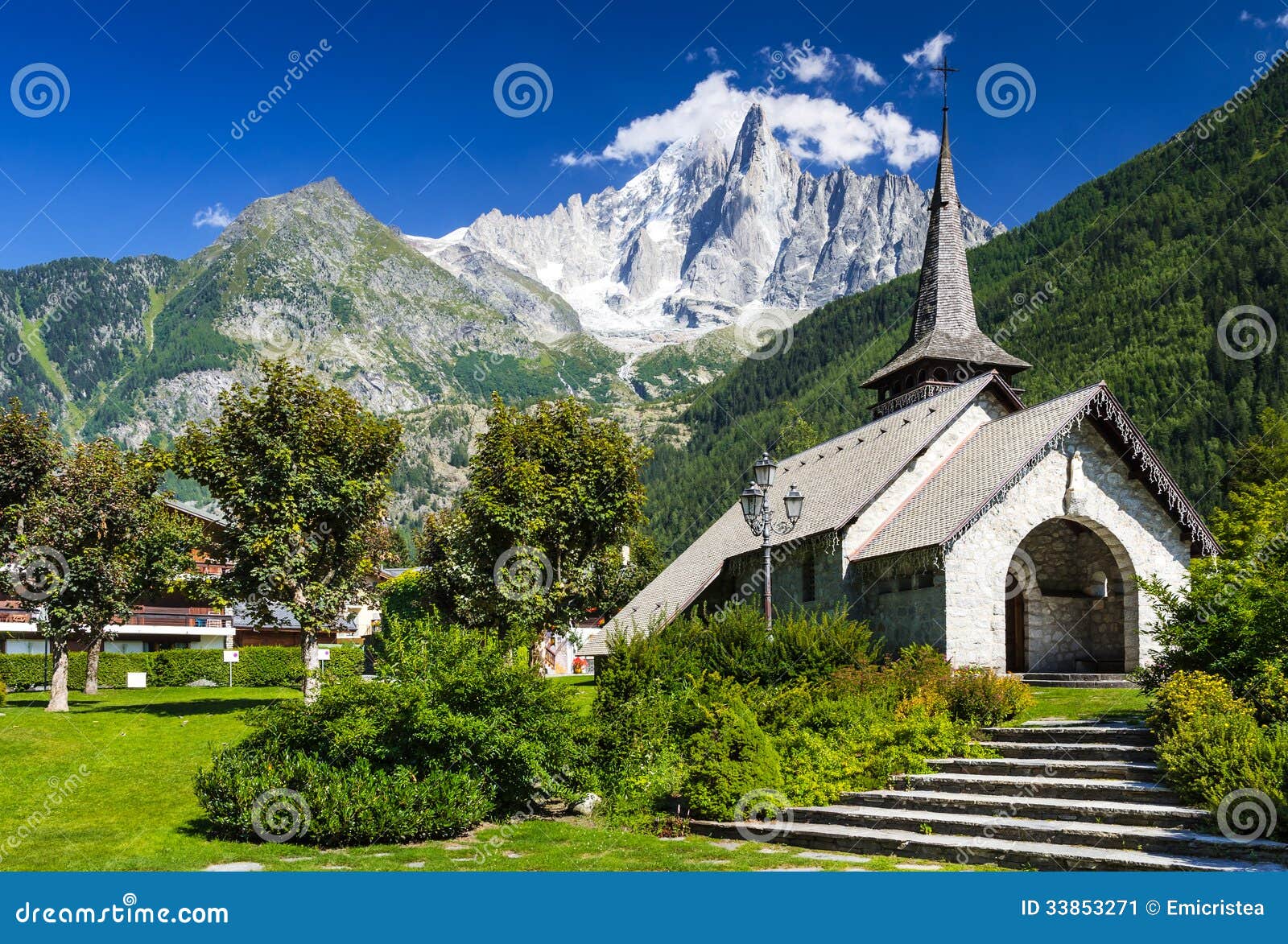 Les Praz DE Chamonix, Frankrijk Stock Afbeelding - Image of berg ...
