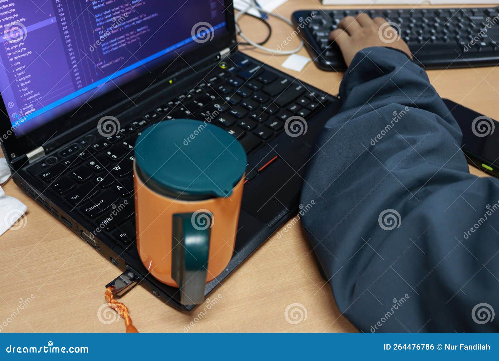 Les Programmeurs Font Leur Travail Devant Un Ordinateur Photo stock ...