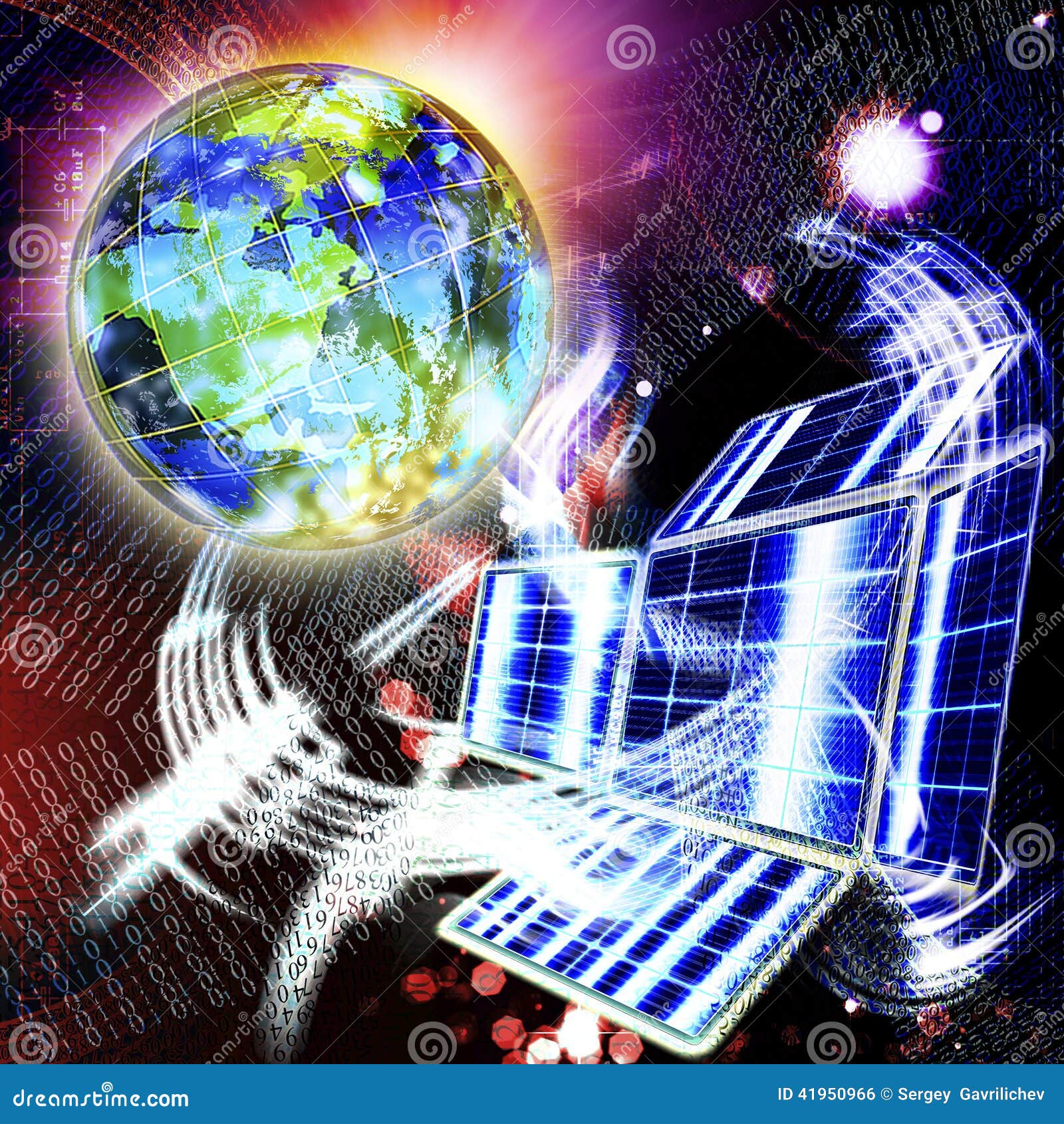 Les Technologies Spatiales Les Plus Neuves Illustration Stock ...