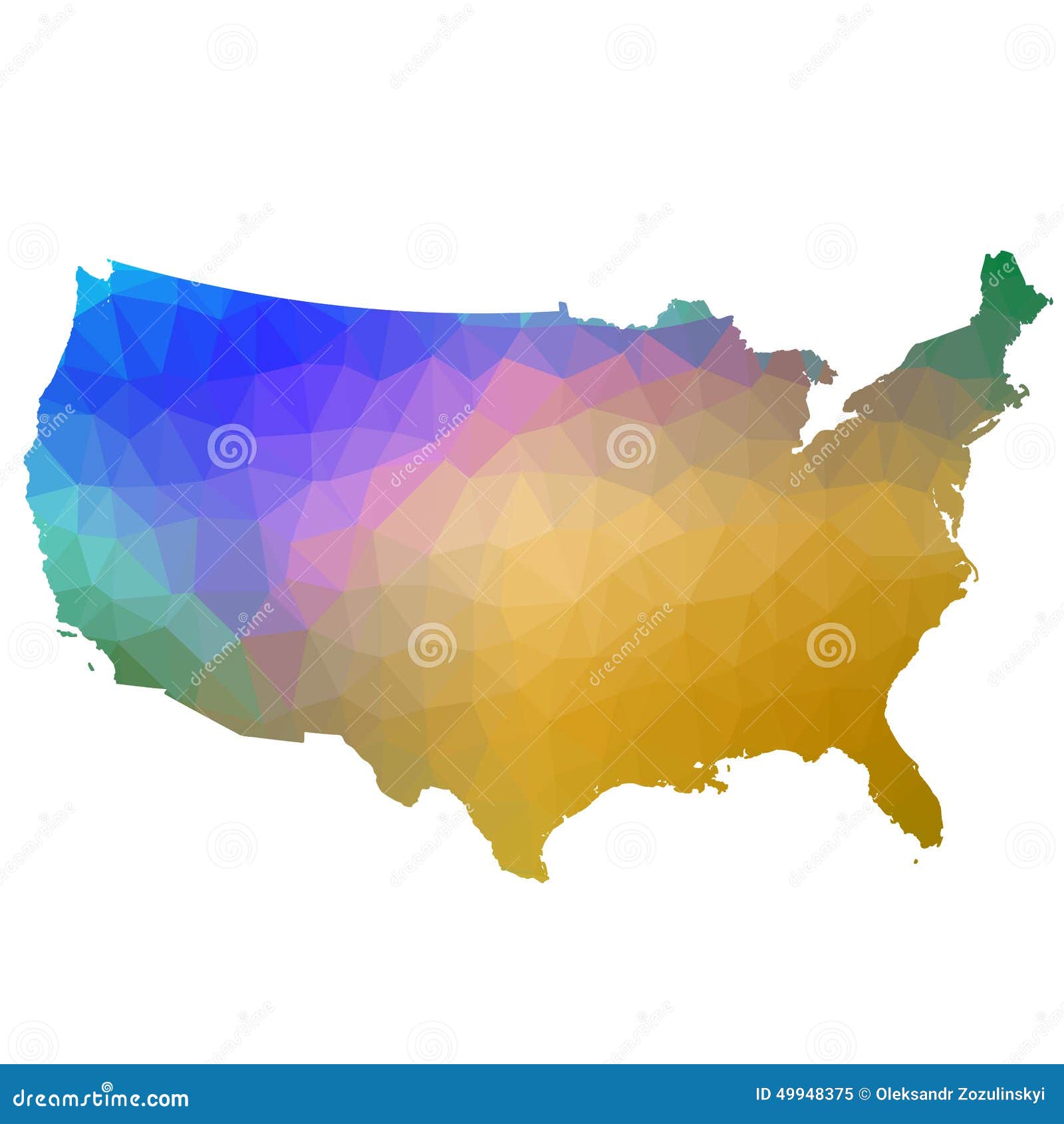 Les USA Dans La Triangle De Couleur Trame 1 Illustration Stock ...
