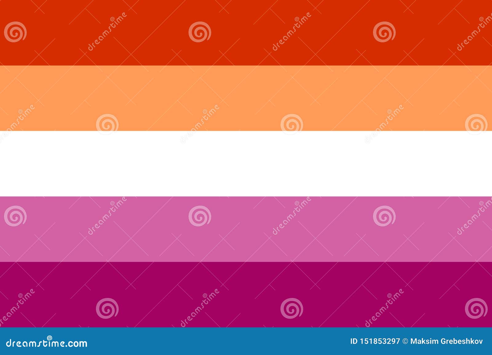 Lesbian Pride flag stock illustration. Illustration of bisexual - 151853297