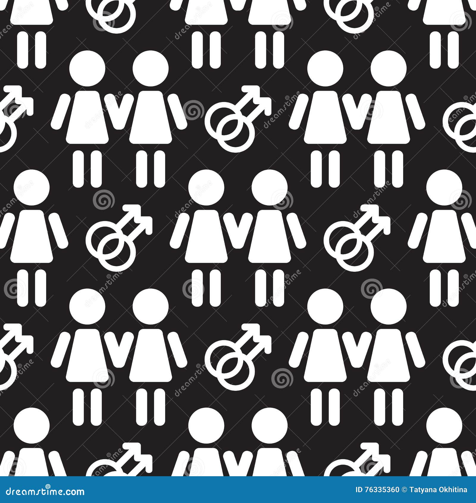 Lesbian seamless pattern stock vector. Illustration of lgbt - 76335360