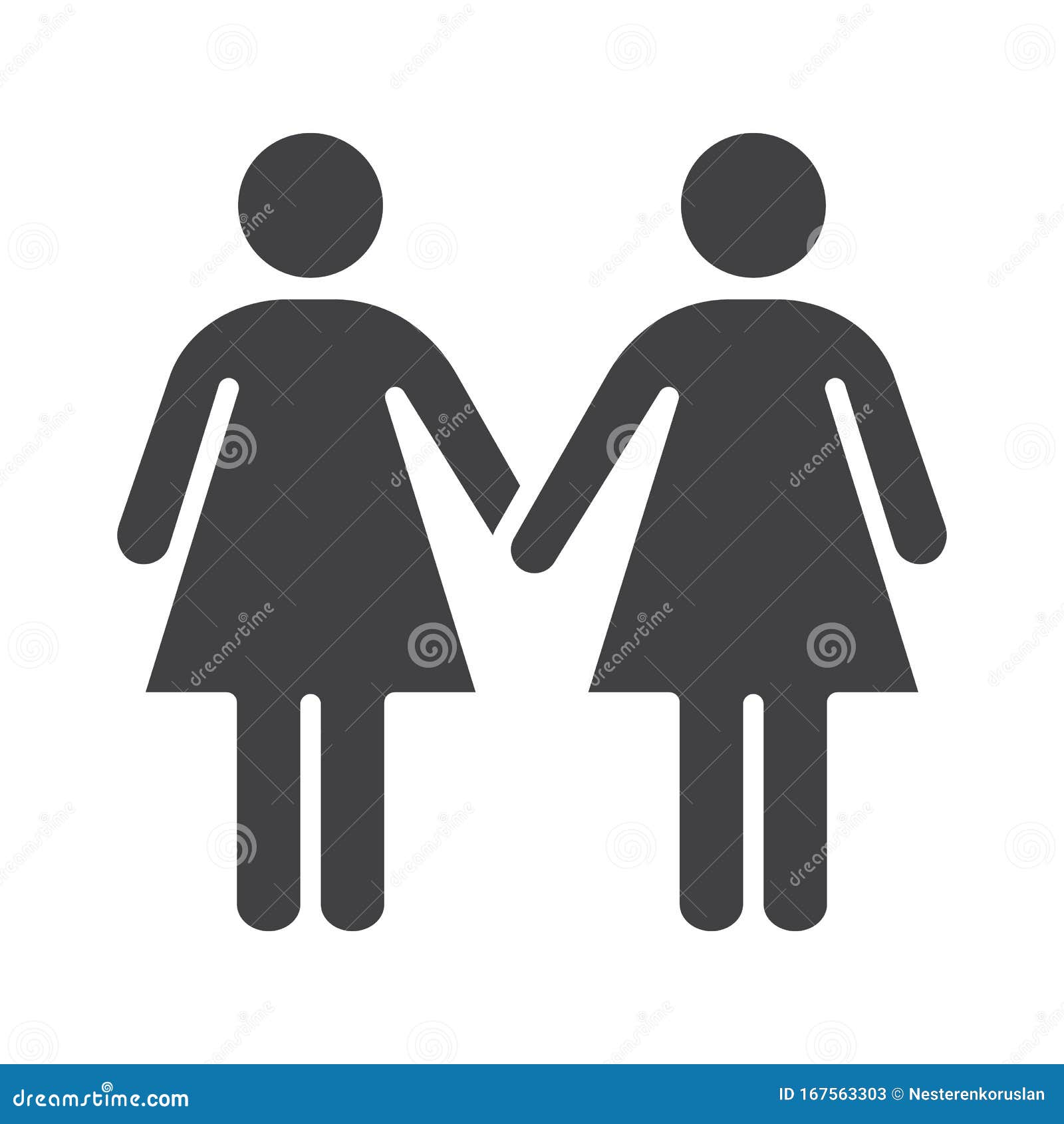 Lesbians Glyph Icon Stock Vector Illustration Of Glyph 167563303