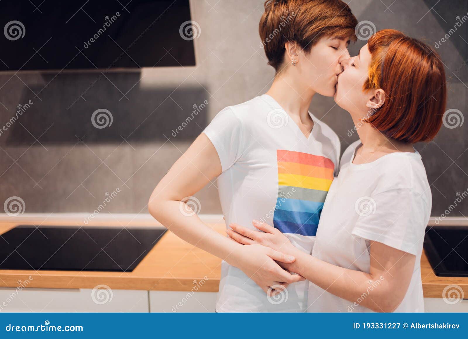 Lesbische Paarausgabenzeit Zusammen Stockbild Bild Von Freundin